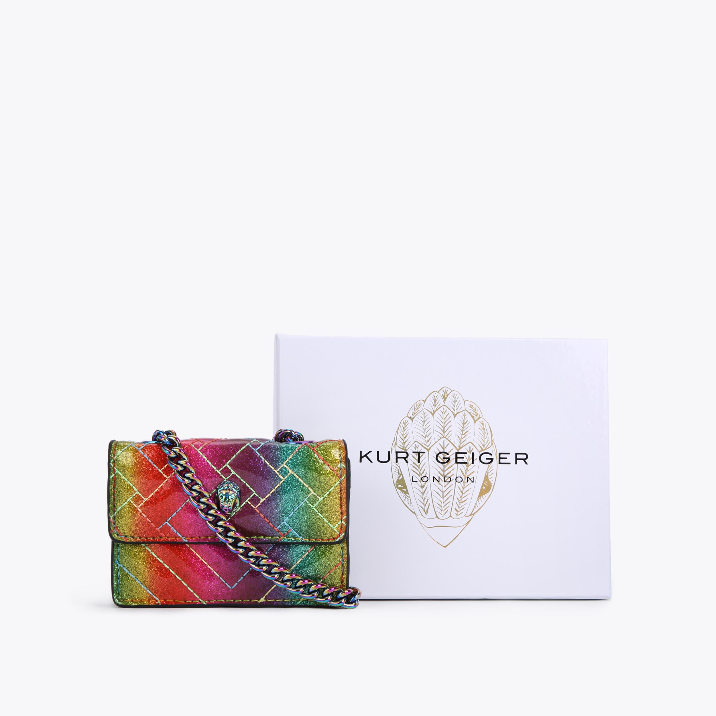 MICRO KENSINGTON Multi Colored Patent Micro Leather Quilted Kensington ...