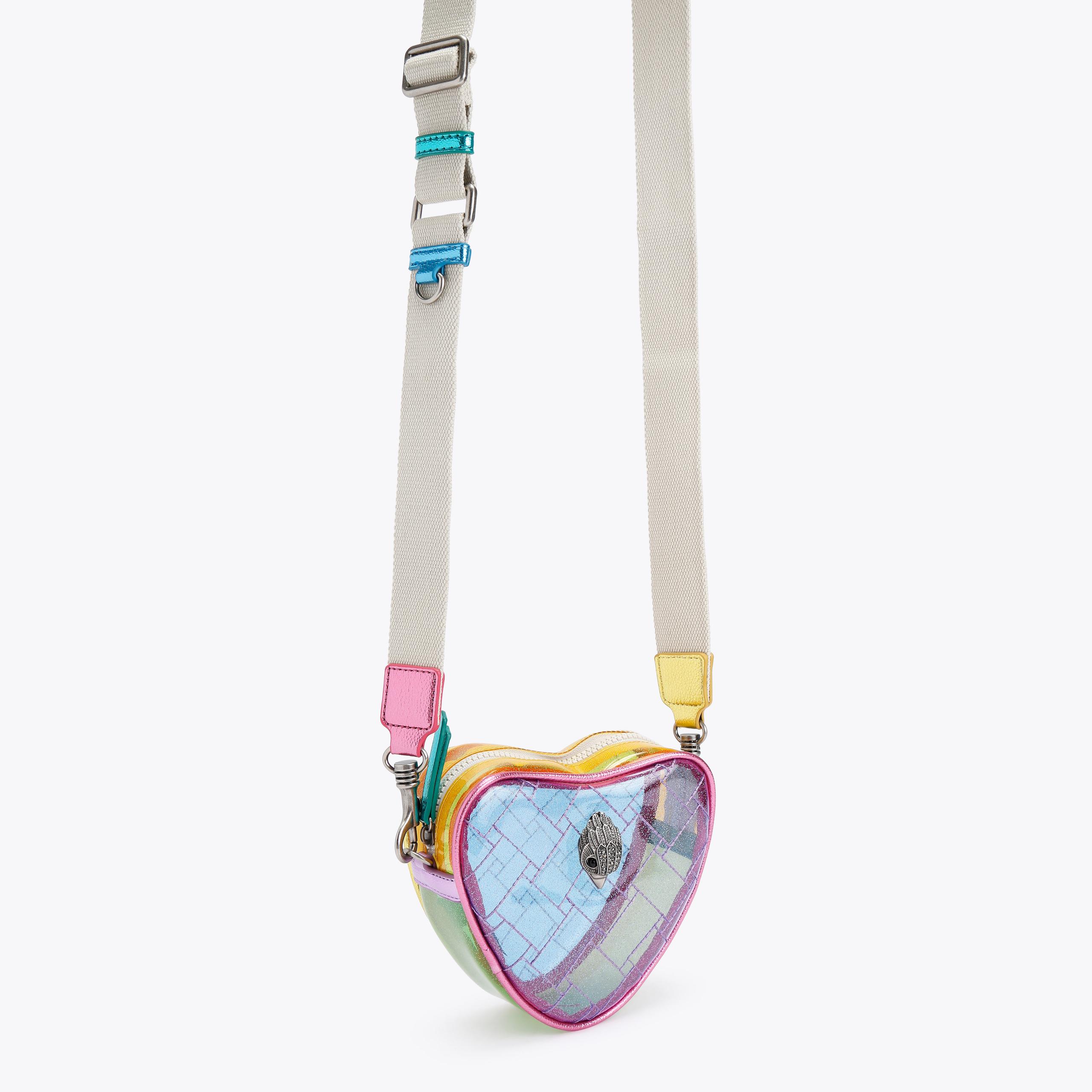 VINYL SOUTHBANK HEART XB Vinyl Glitter Heart Bag by KURT GEIGER LONDON