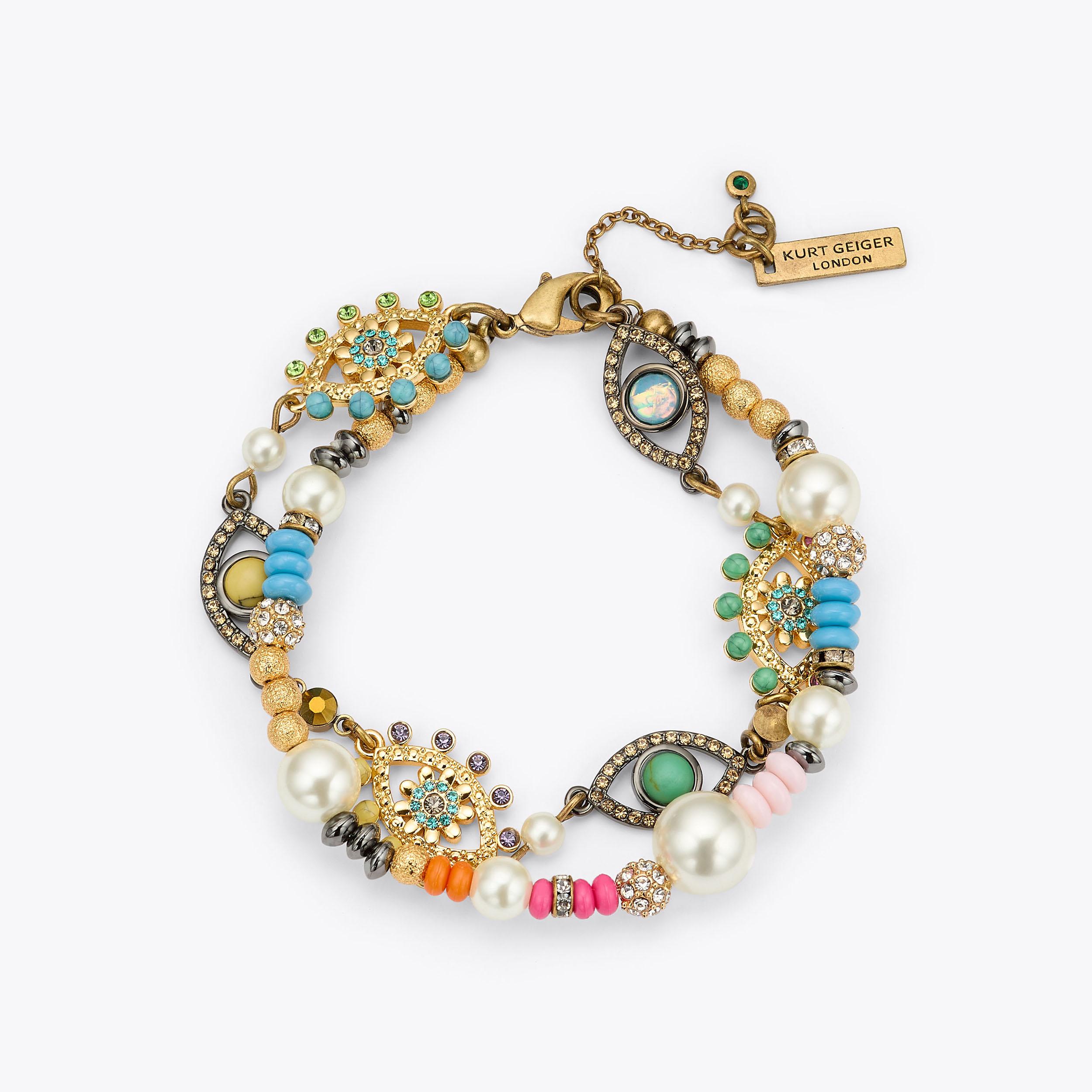 MULTI STRAND EYE BRACELET Evil Eye Strand Bracelet by KURT GEIGER LONDON