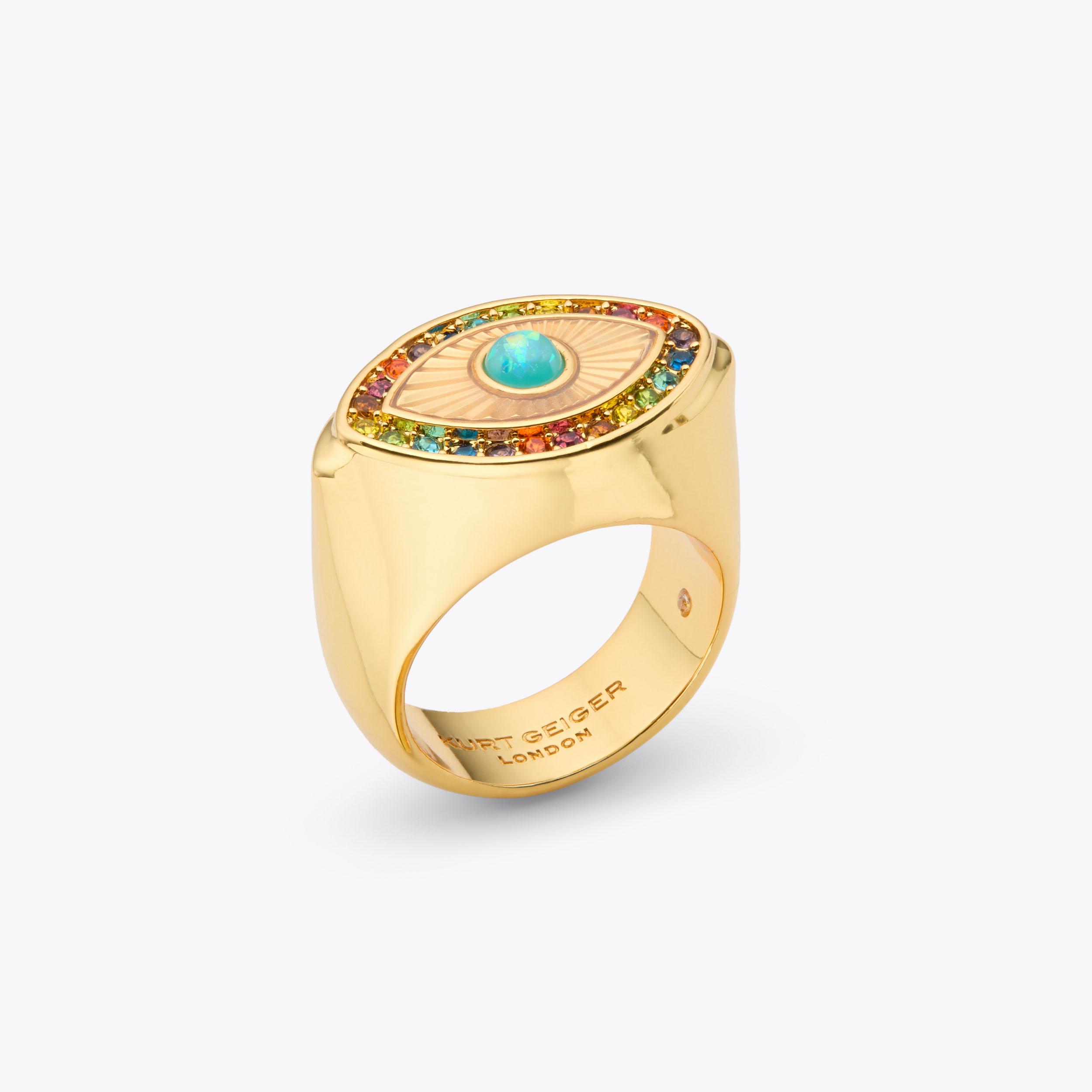 RAINBOW EYE RING Rainbow Eye Ring by KURT GEIGER LONDON