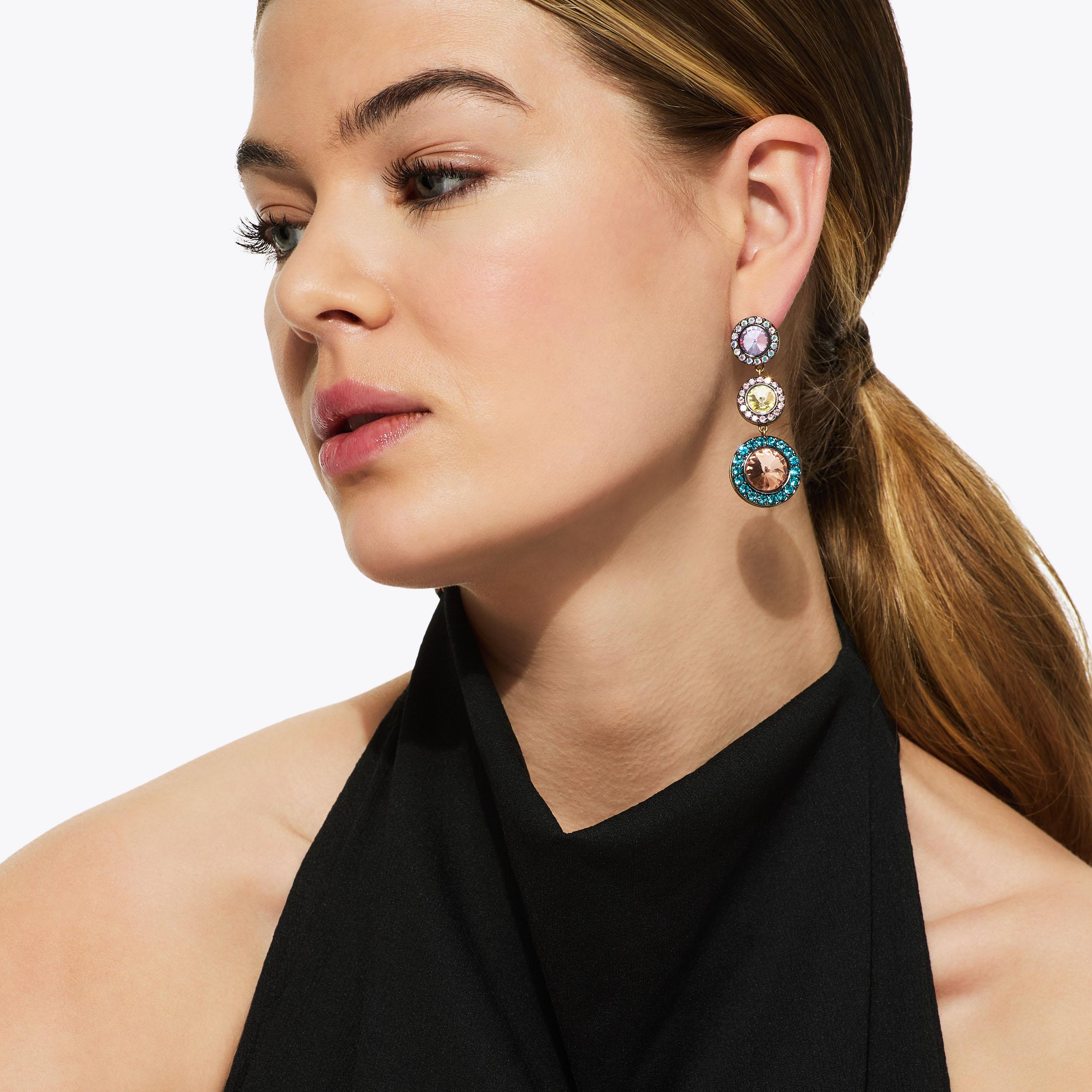 OCTAVIA LINEARS Crystal Linear Drop Earrings by KURT GEIGER LONDON