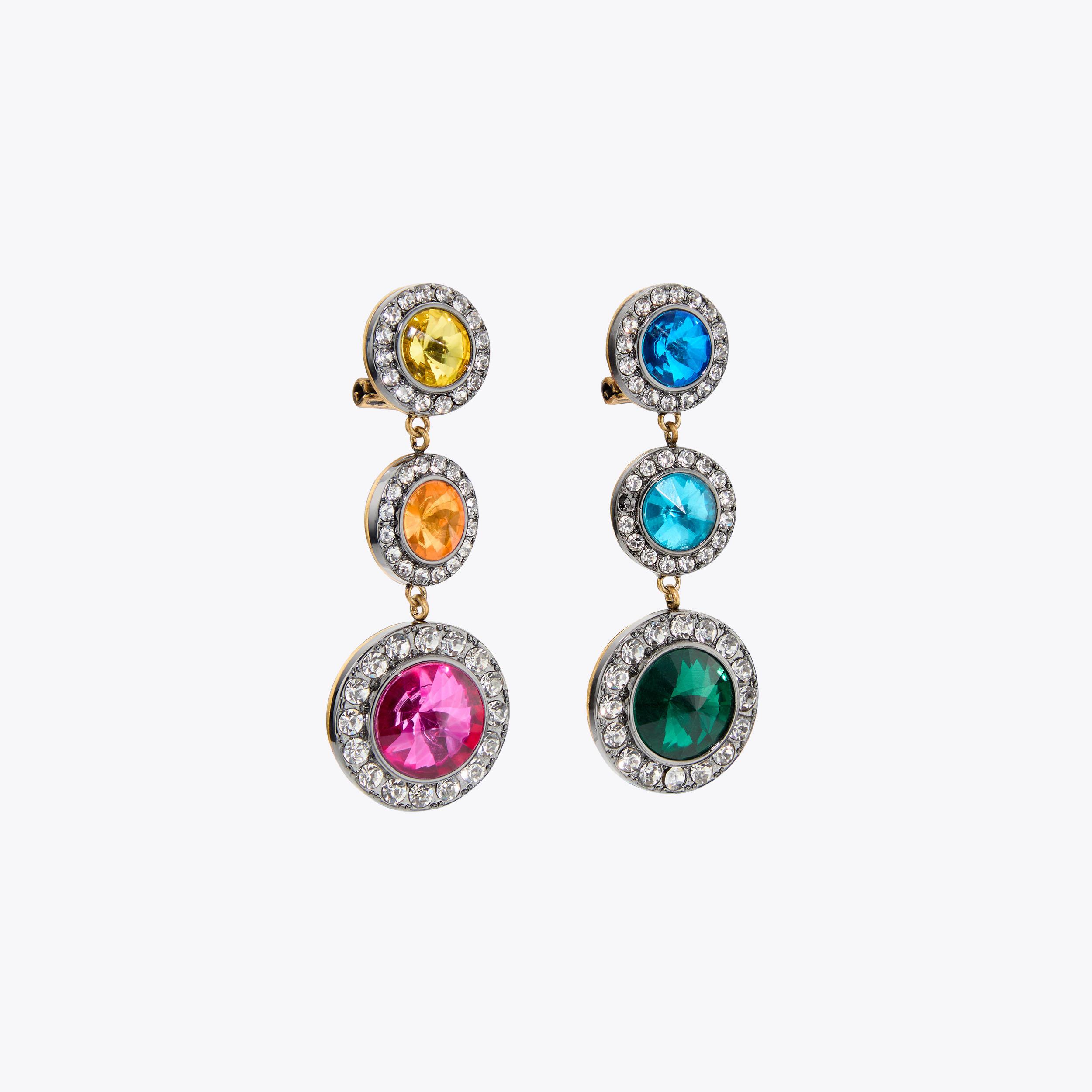OCTAVIA LINEARS Crystal Linear Drop Earrings by KURT GEIGER LONDON