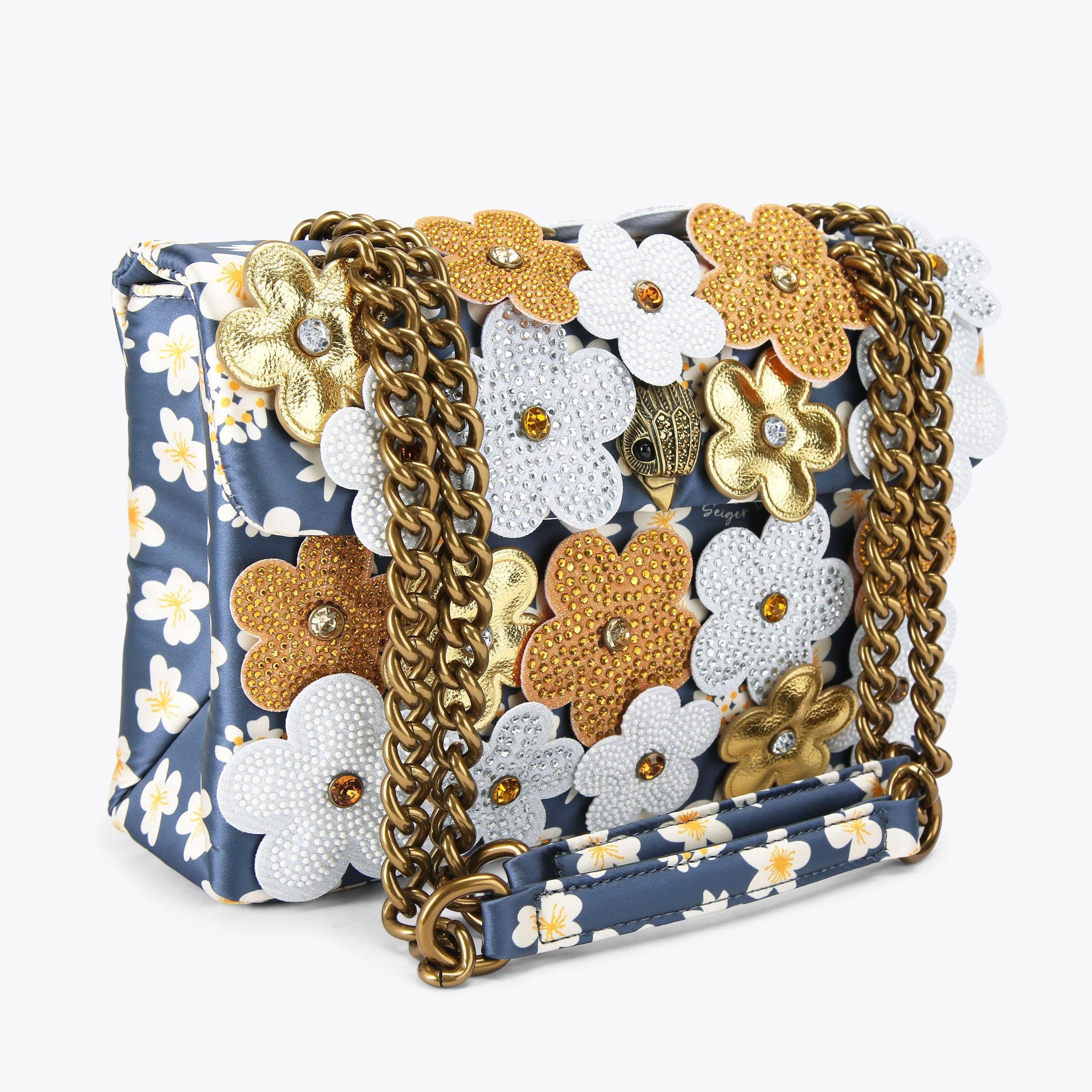 KENSINGTON DAISY BAG Gold White Daisy Shoulder Bag by KURT GEIGER LONDON