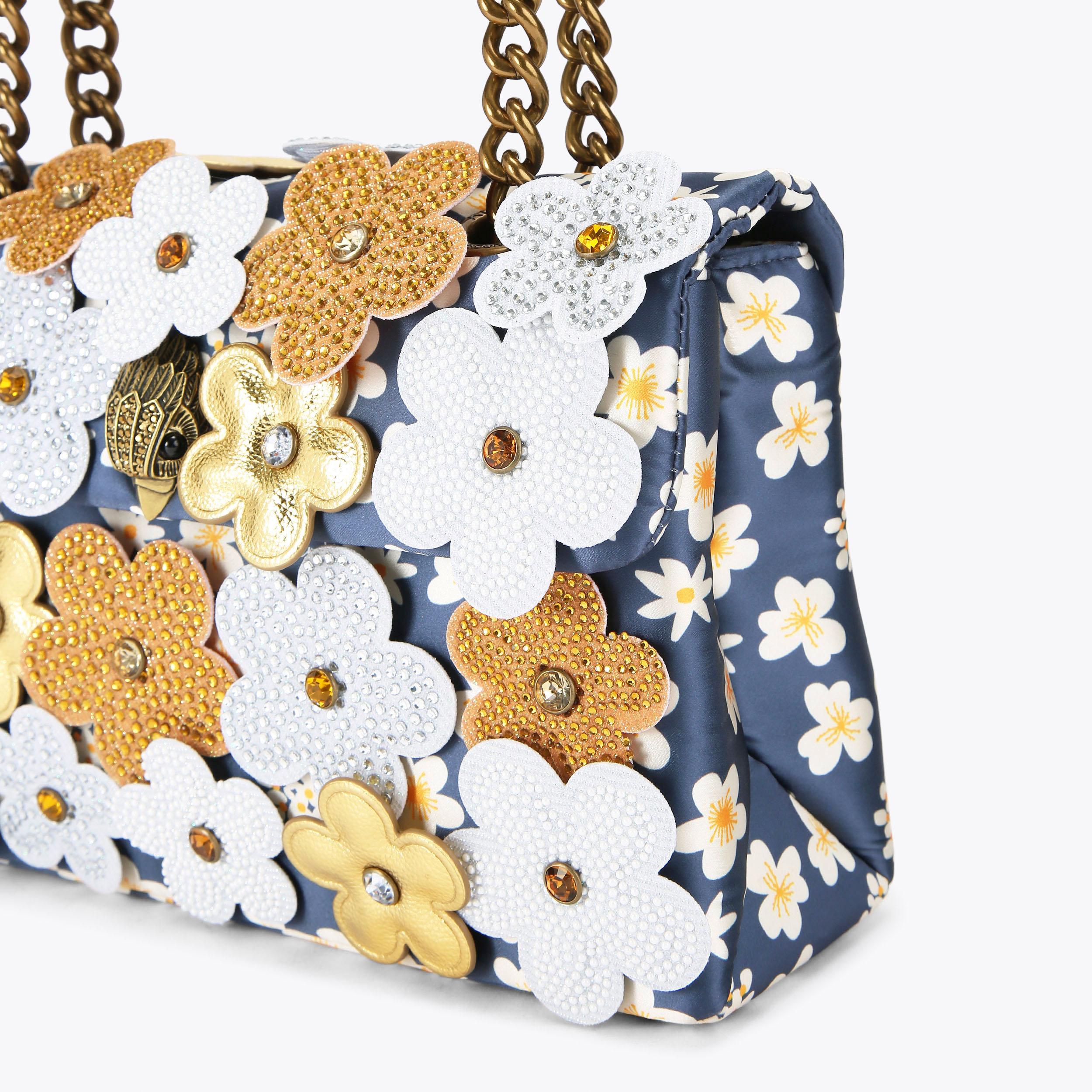 KENSINGTON DAISY BAG Gold White Daisy Shoulder Bag by KURT GEIGER LONDON