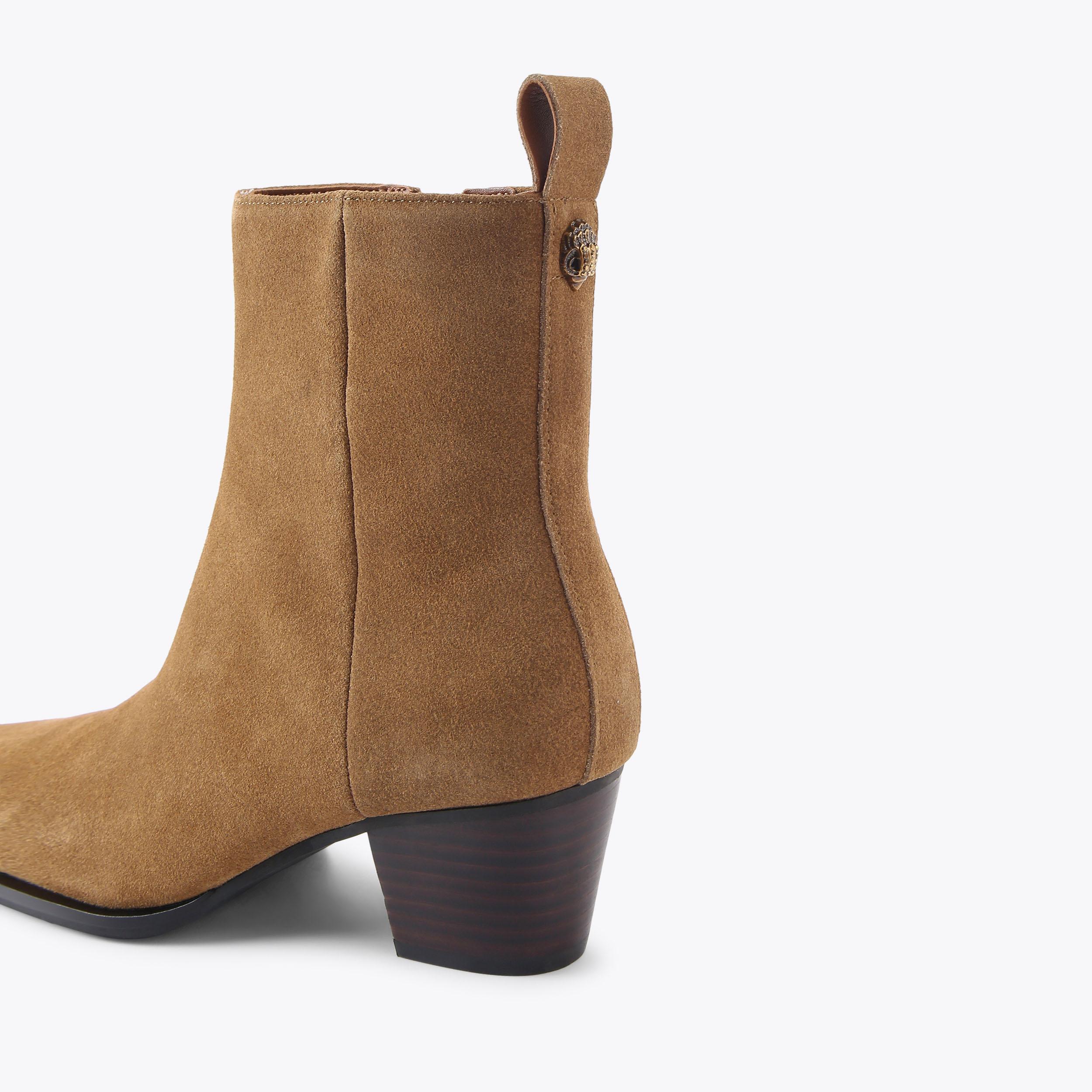MINI EAGLE ANKLE BOOT Brown Suede Ankle Boot by KURT GEIGER LONDON
