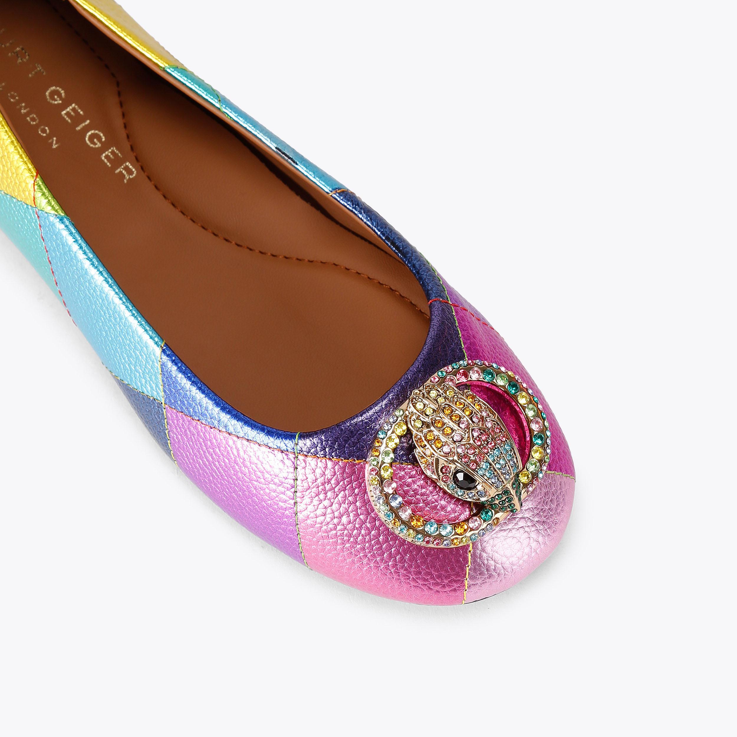 CHELSEA BALLERINA Rainbow Slip On Flats by KURT GEIGER LONDON