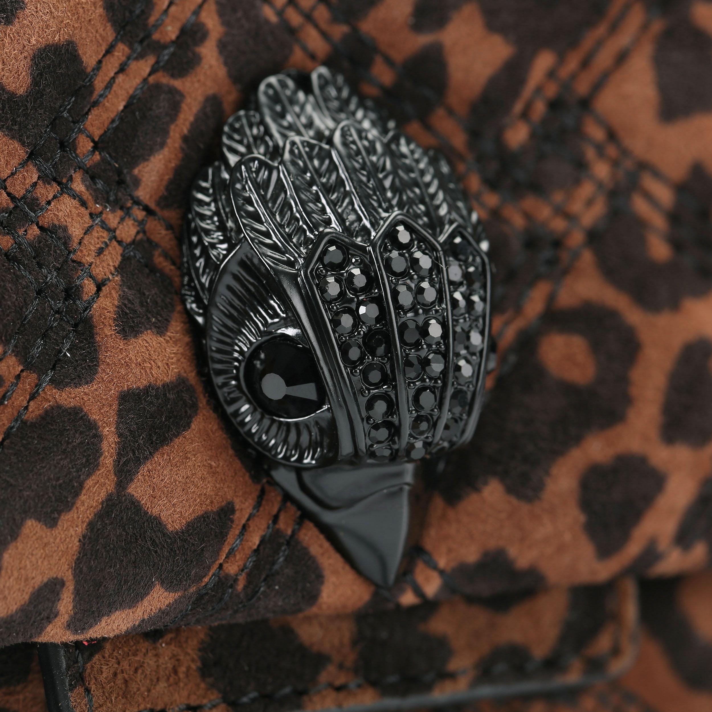 LEATHER MINI KENSINGTON Leopard Print Cross Body Bag by KURT GEIGER LONDON