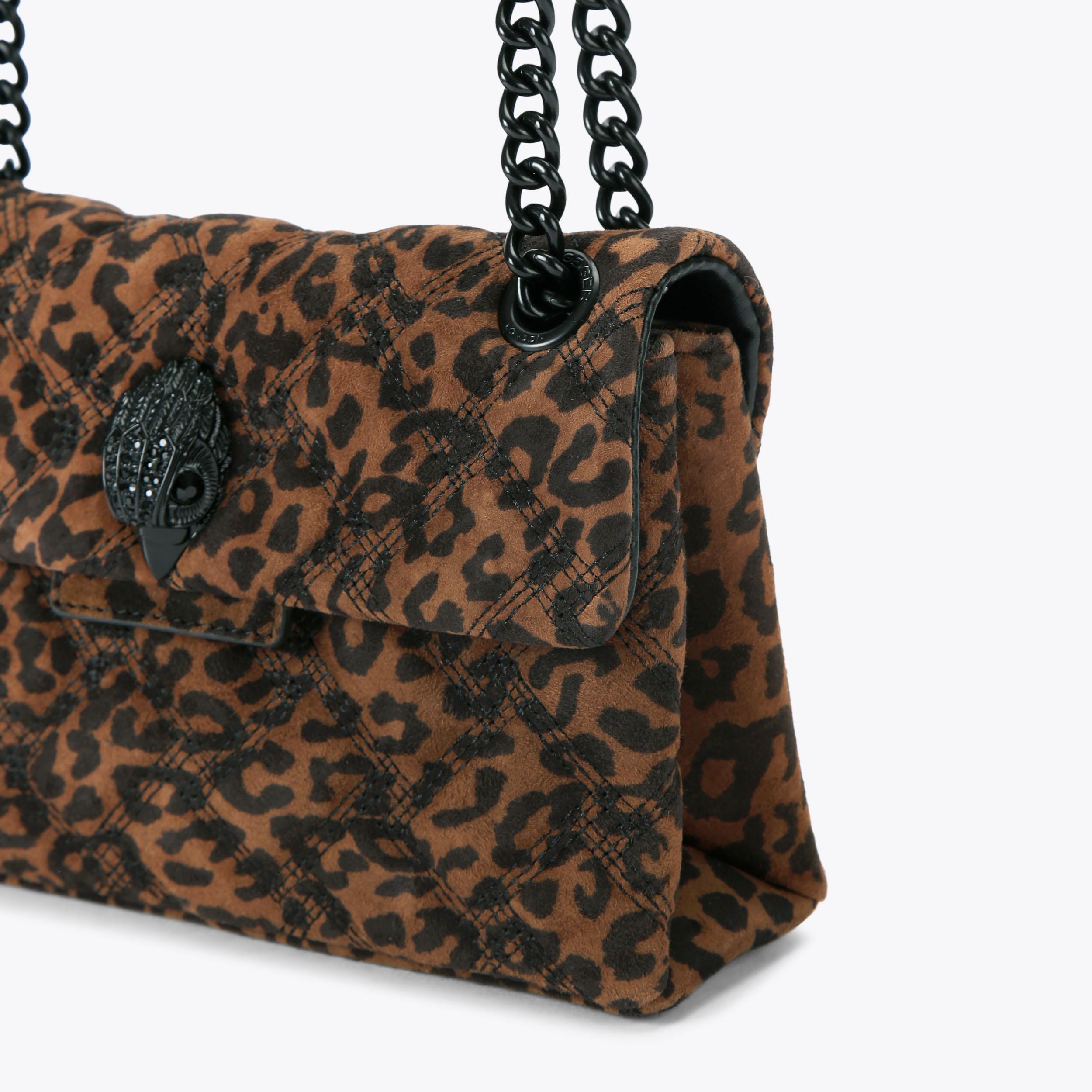 LEATHER MINI KENSINGTON Leopard Print Cross Body Bag by KURT GEIGER LONDON