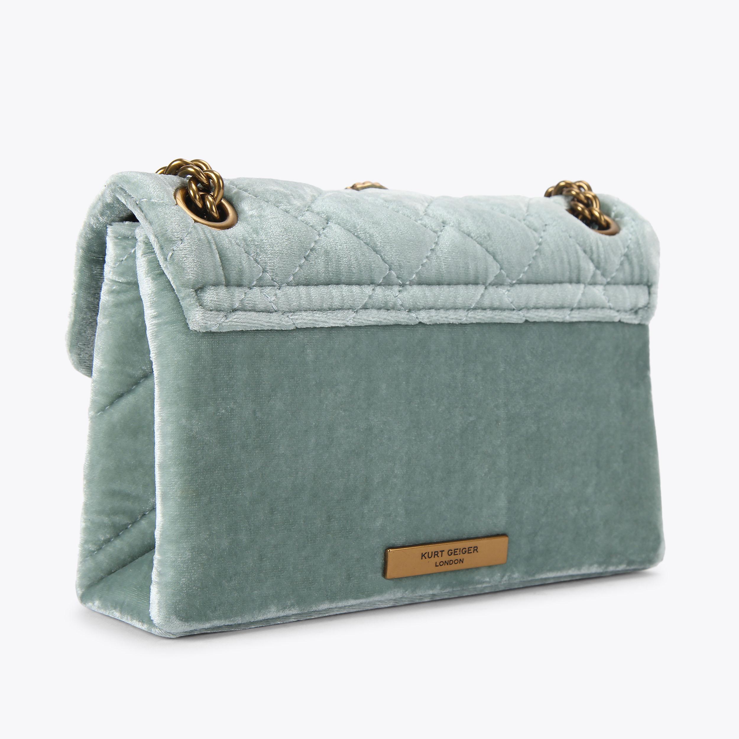 VELVET MINI KENSINGTON Soft Green Velvet Cross Body Purse by KURT ...