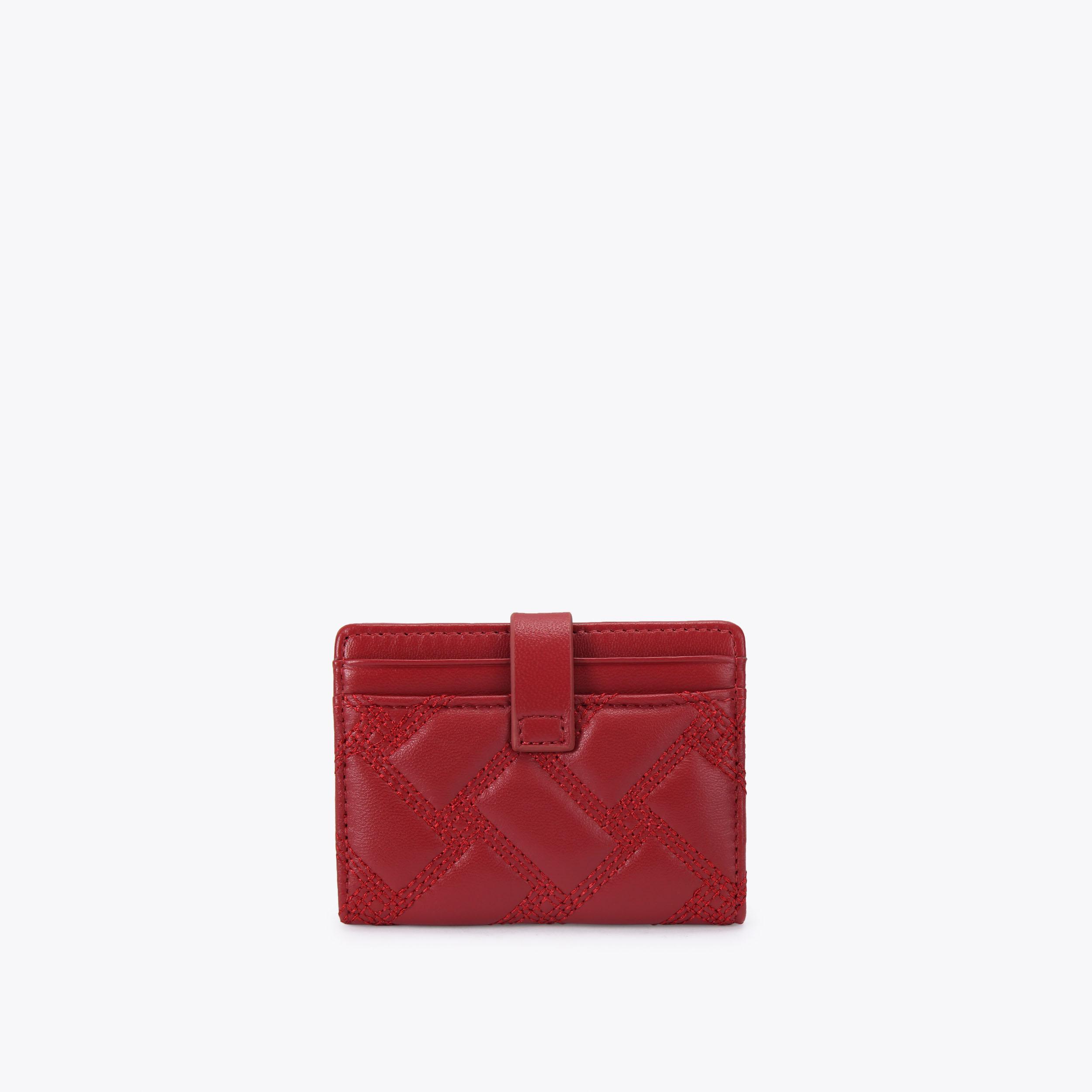 MULTI CARD KENSINGTON Red Leather Card Holder by KURT GEIGER LONDON
