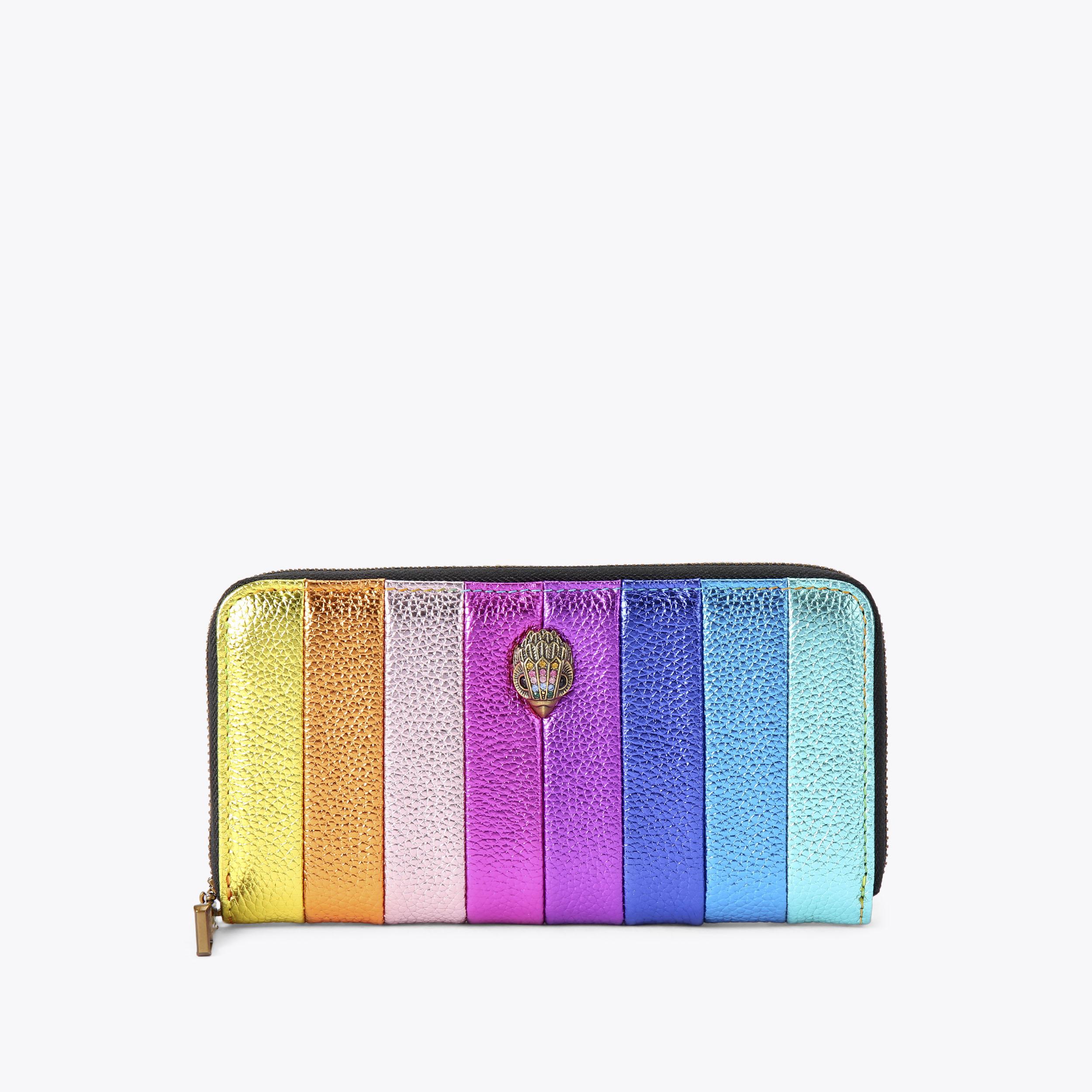KENSINGTON ZIP AROUND W Q Rainbow Stripe Zip Around Wallet by KURT ...