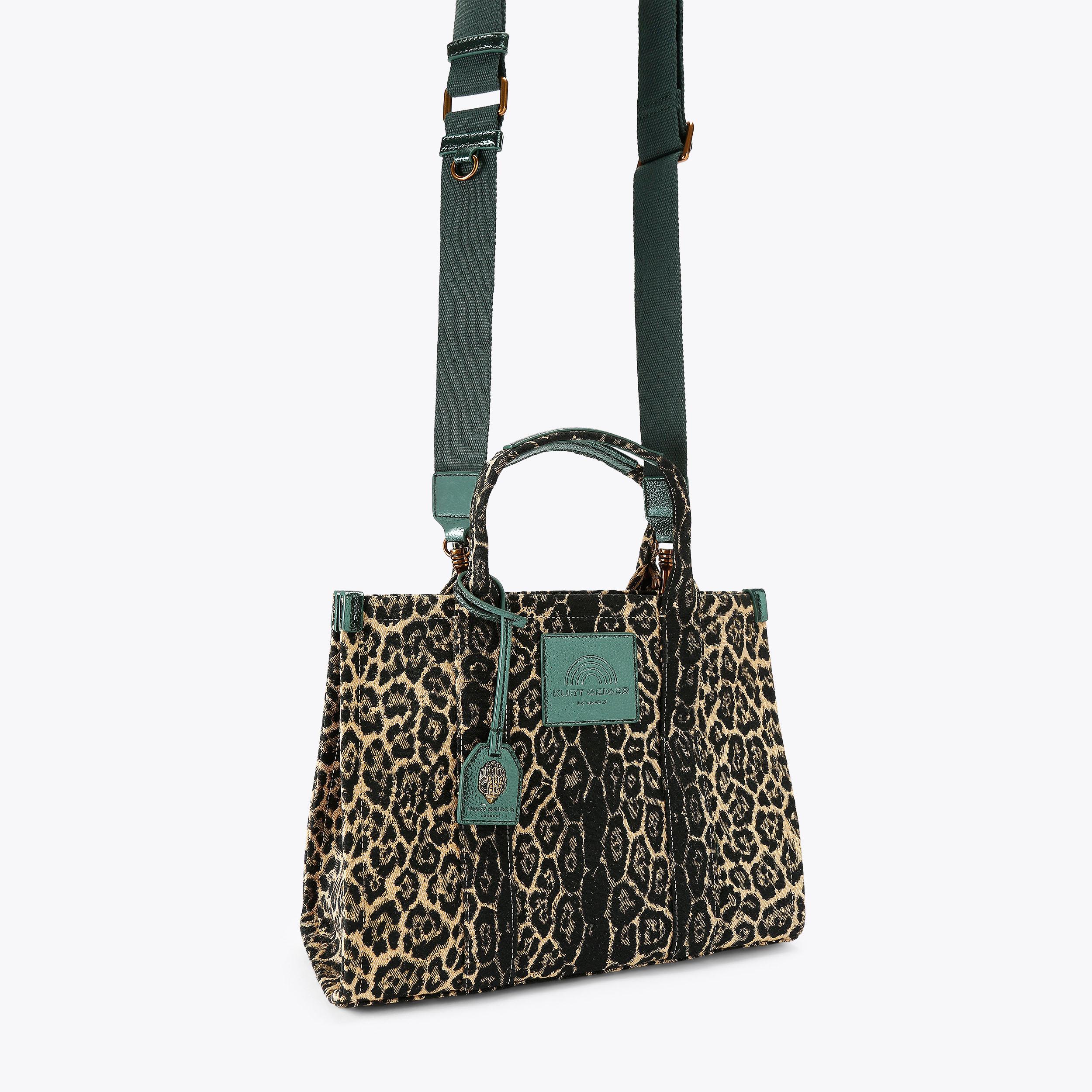 SOUTHBANK TOTE Leopard Print Canvas Tote Bag by KURT GEIGER LONDON