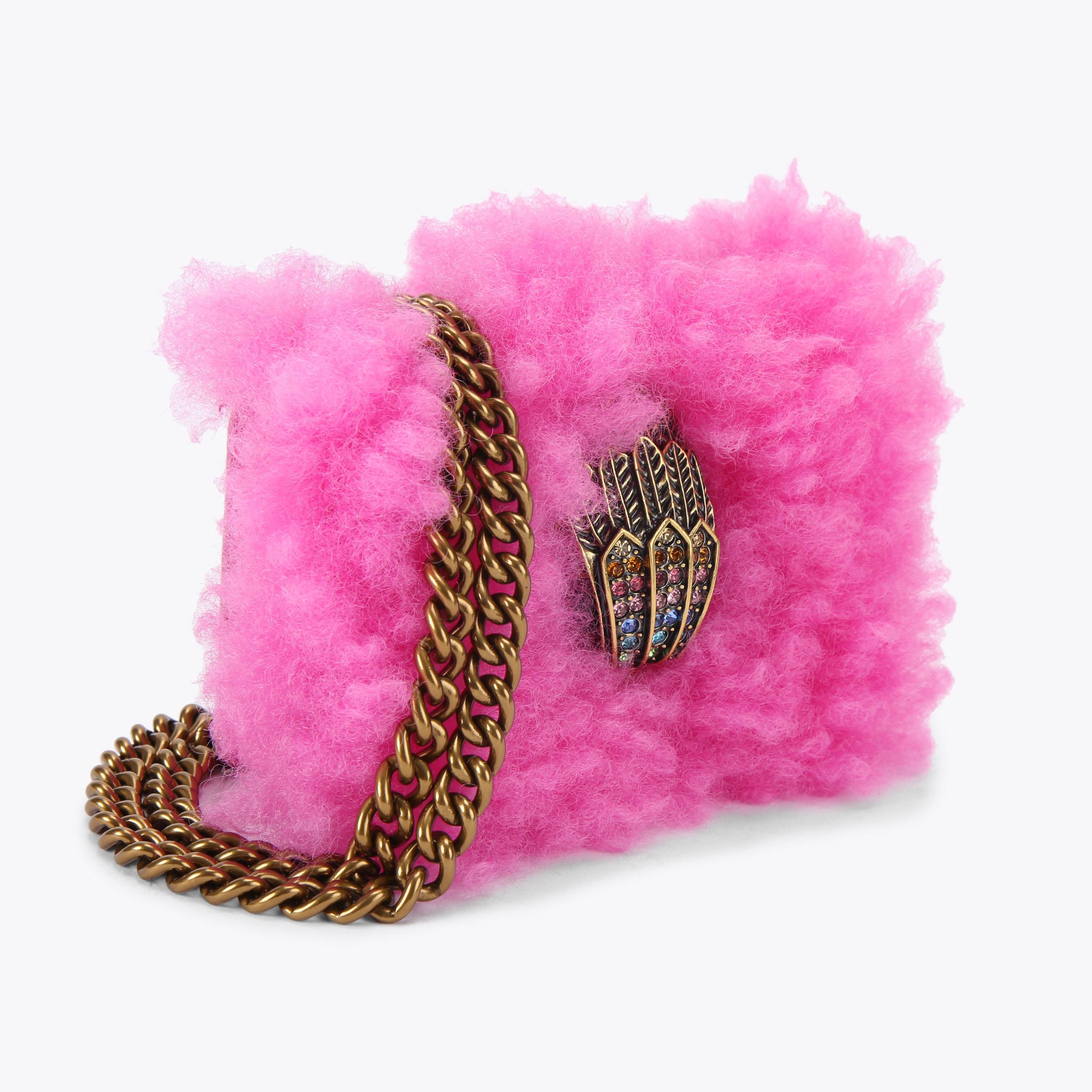 MICRO KENSINGTON EAGLE Borg Pink Micro Cross Body Bag by KURT GEIGER LONDON