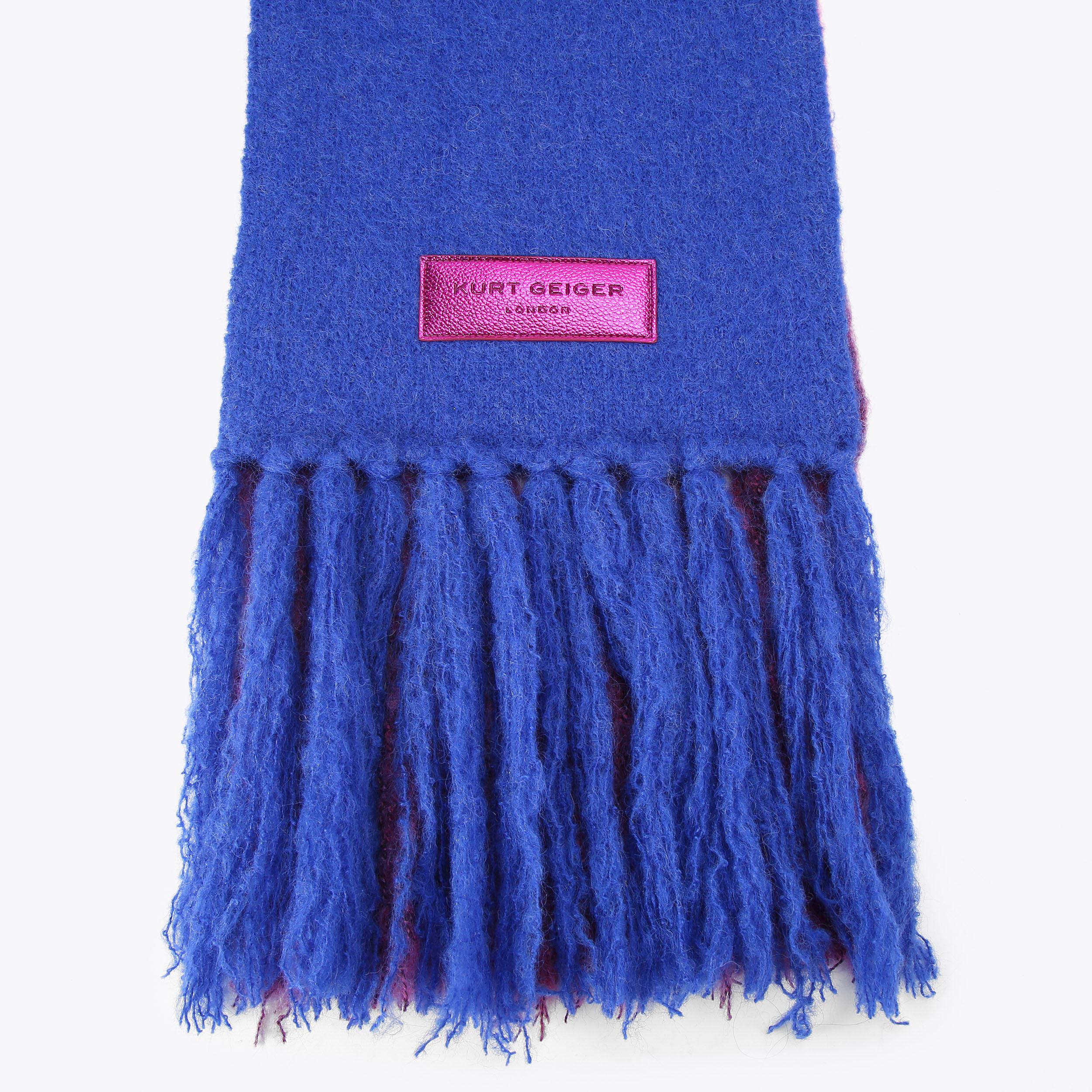 SM RAINBOW SCARF Striped Cotton Tassel Scarf by KURT GEIGER LONDON