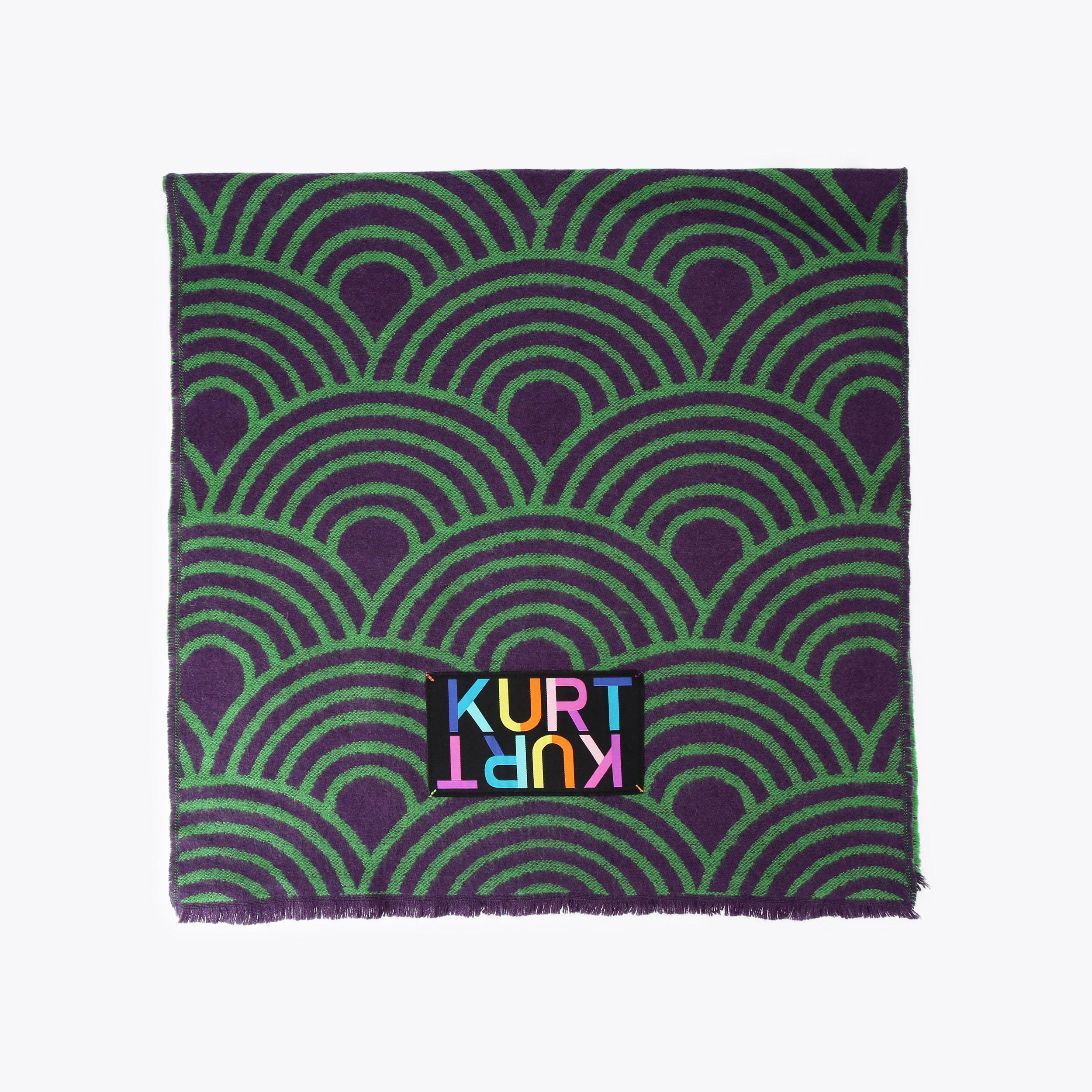 SOUTHBANK SCARF Green Purple Scarf by KURT GEIGER LONDON
