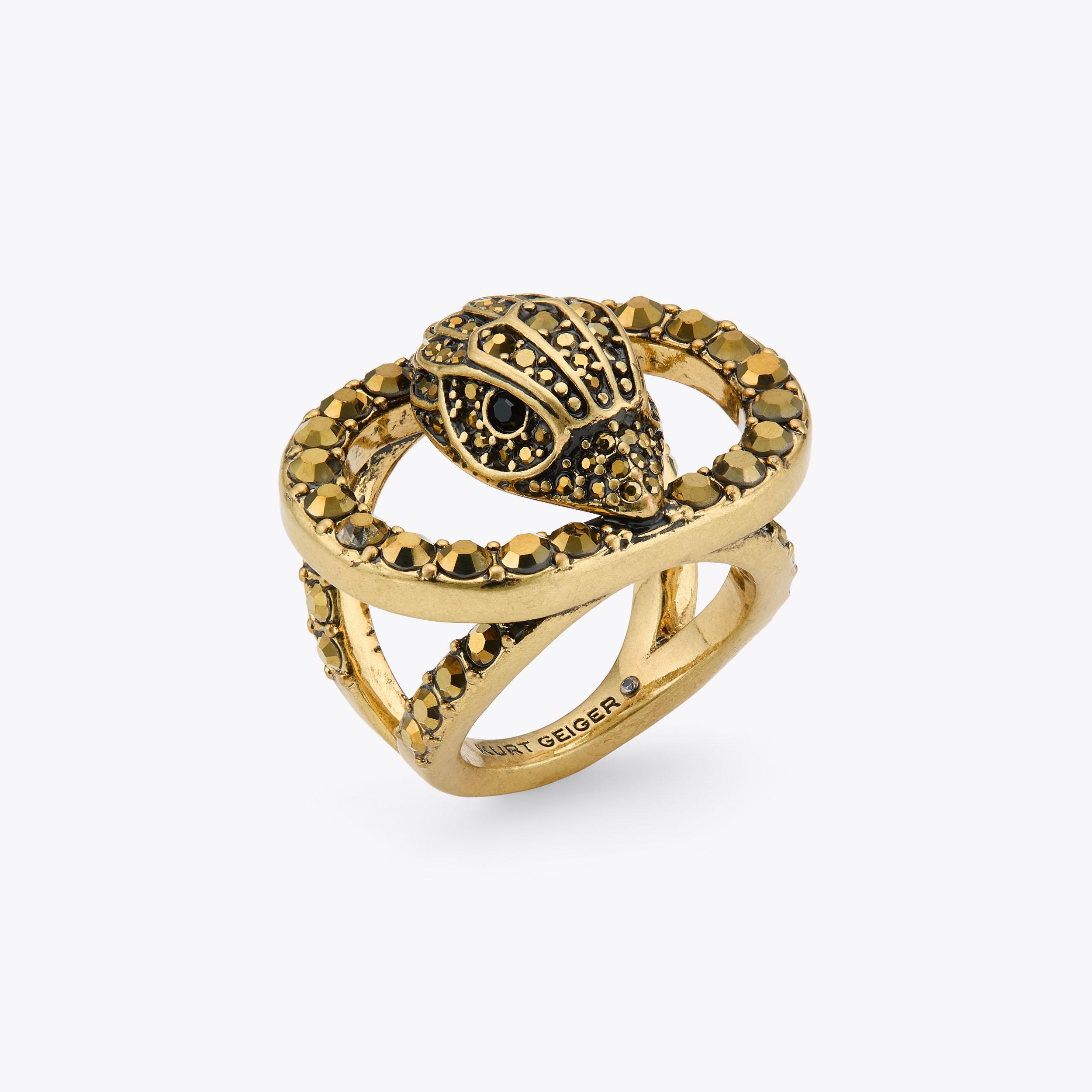 CHELSEA RING Crystal Embellished Ring by KURT GEIGER LONDON