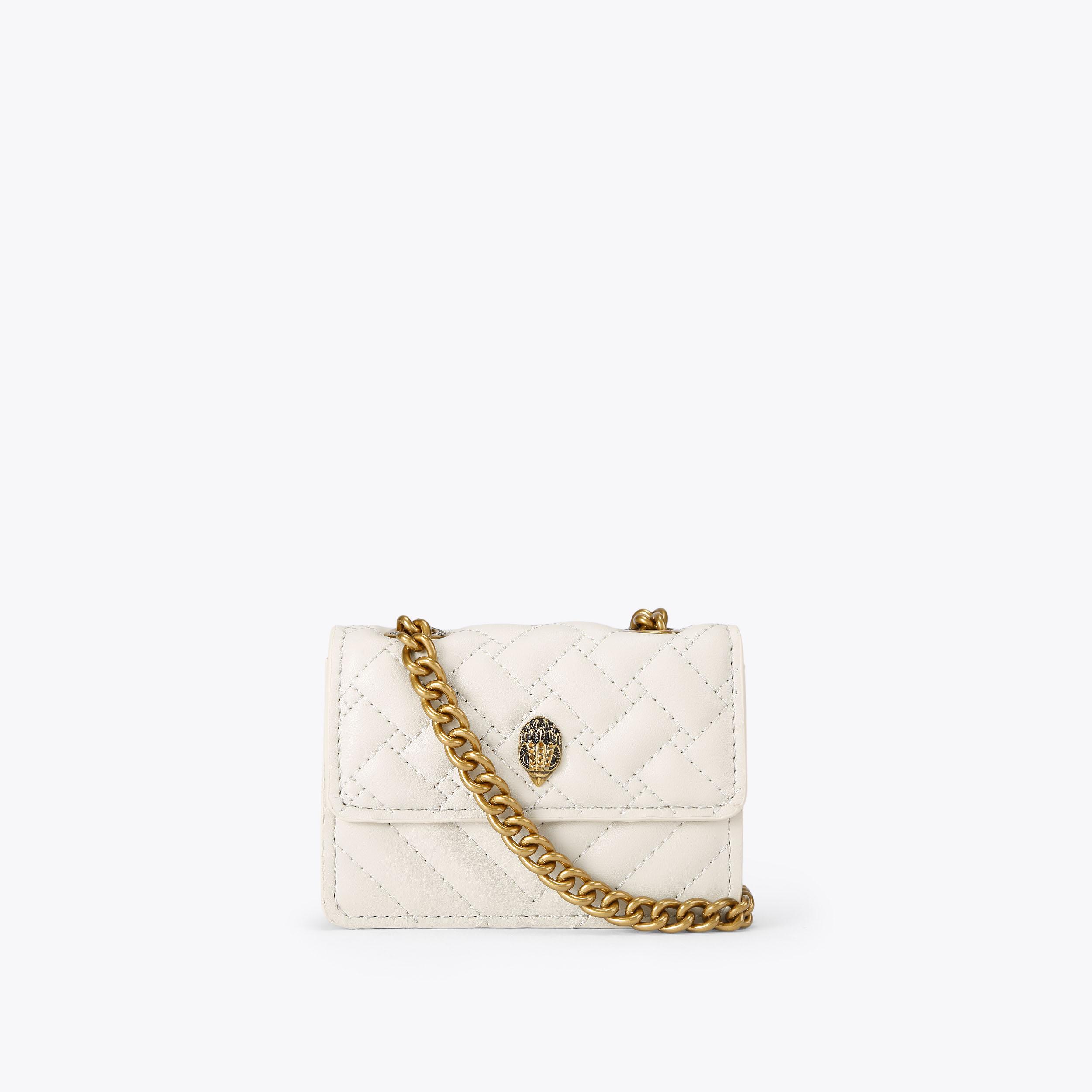 MICRO KENSINGTON Silver Glitter Micro Bag by KURT GEIGER LONDON