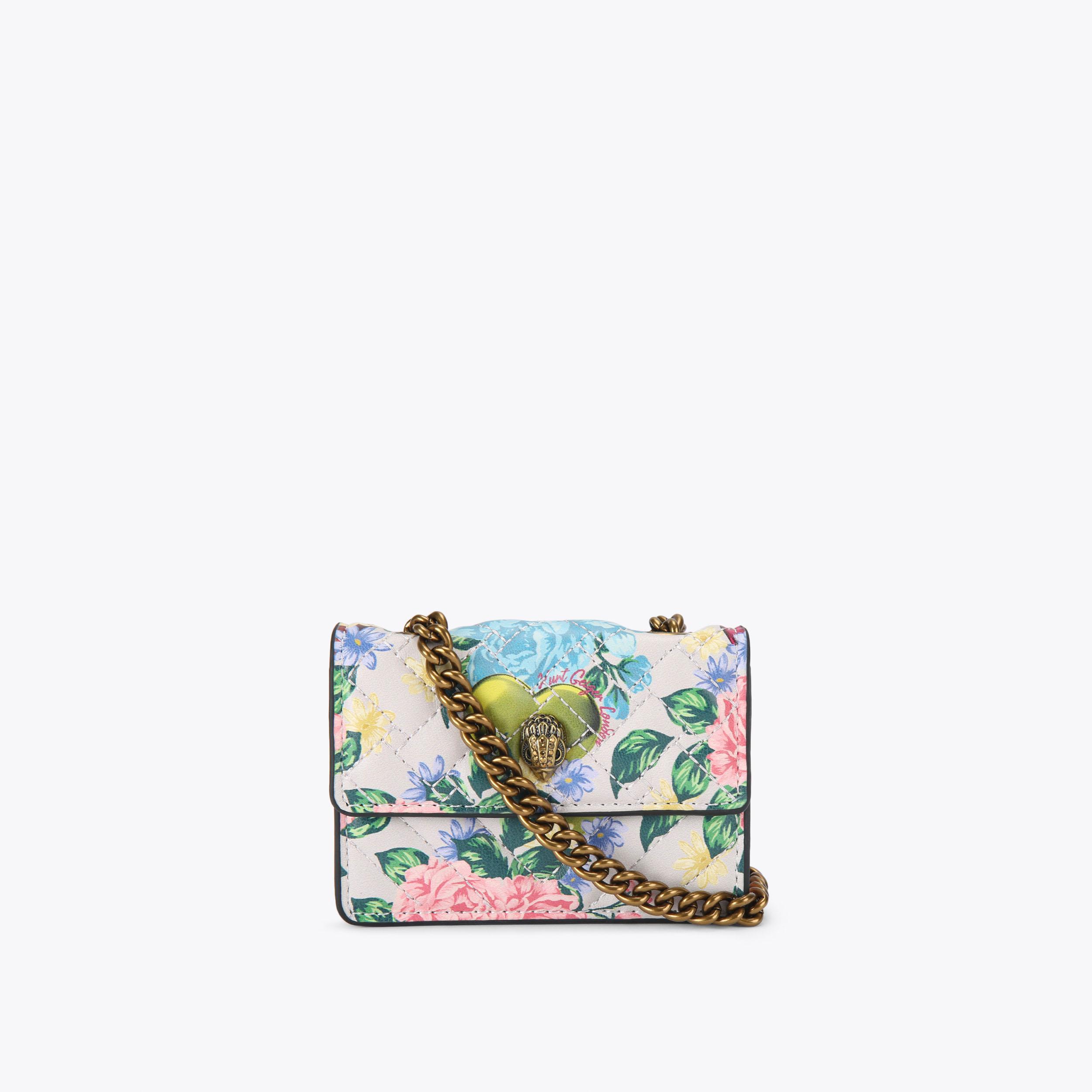 MICRO KENSINGTON Silver Glitter Micro Bag by KURT GEIGER LONDON