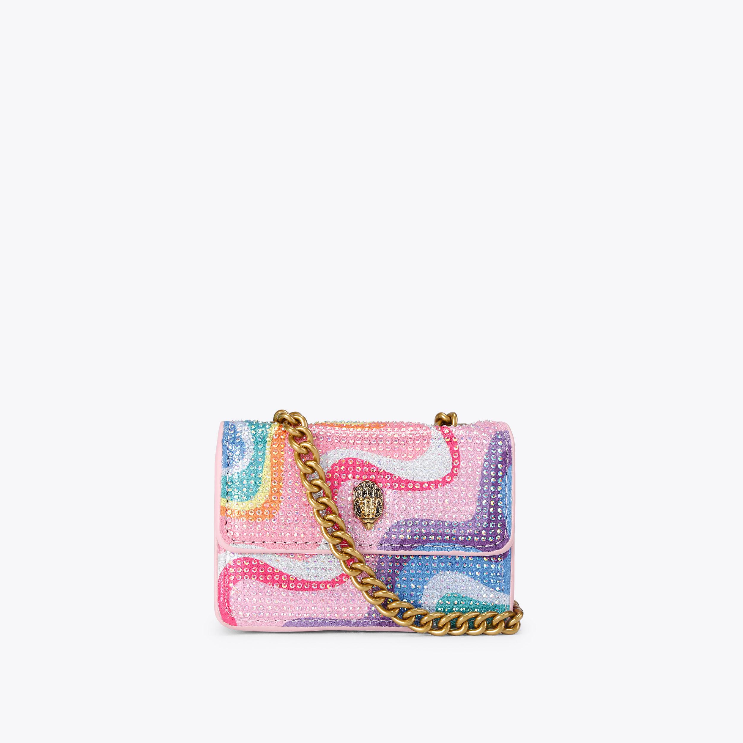 MICRO KENSINGTON Silver Glitter Micro Bag by KURT GEIGER LONDON