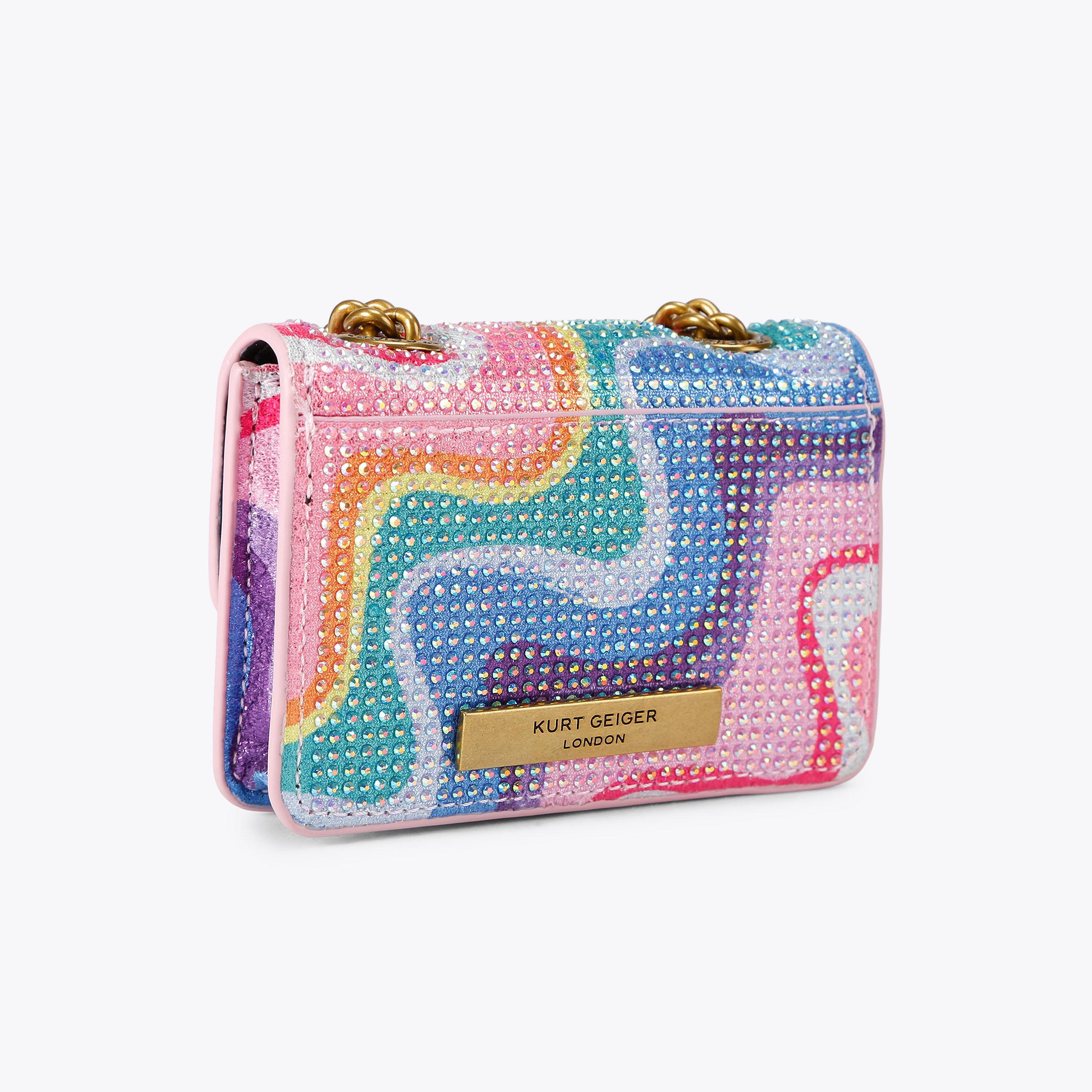 MICRO KENSINGTON Rainbow Swirl Cross Body Bag Micro by Kurt Geiger London
