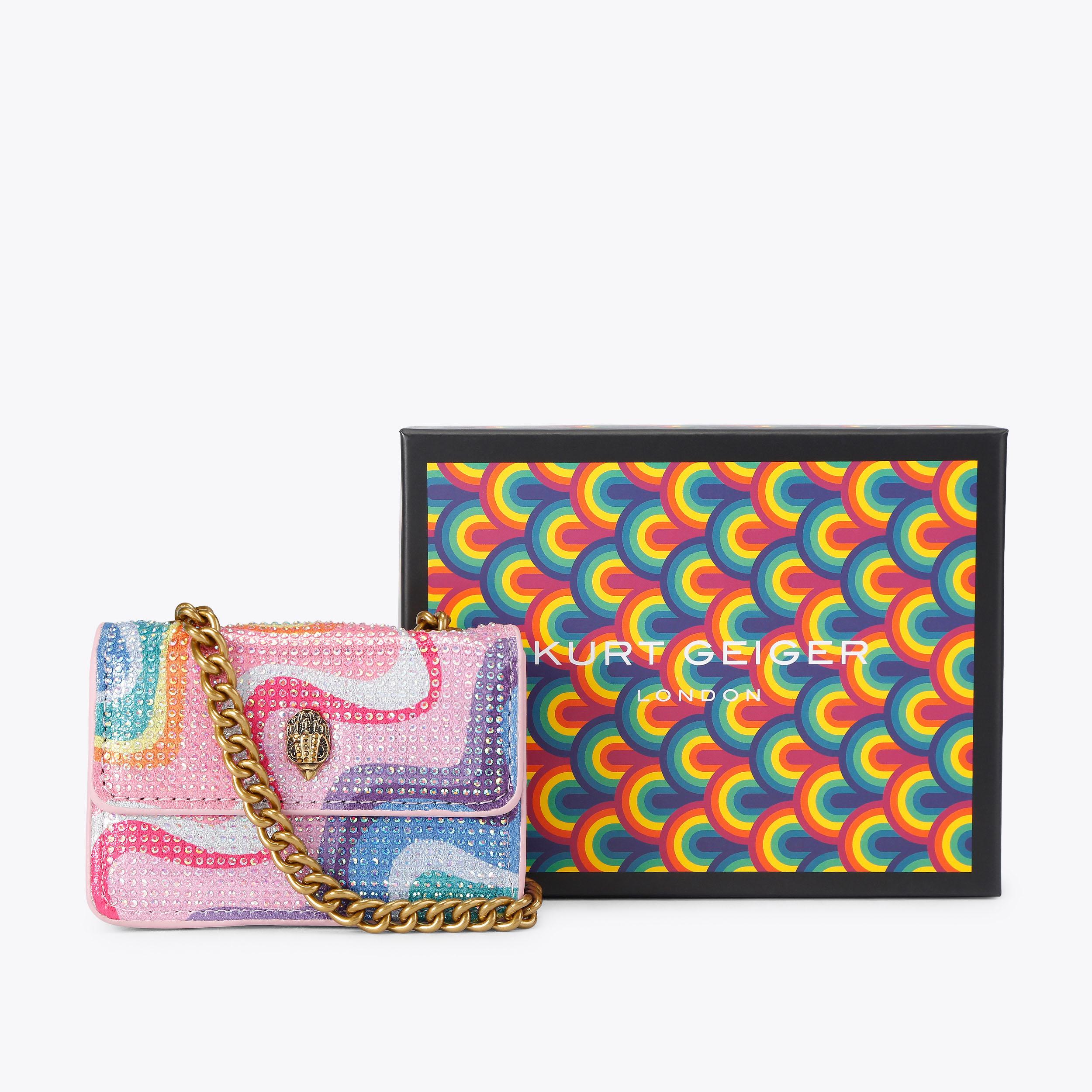 MICRO KENSINGTON Rainbow Swirl Cross Body Bag Micro by Kurt Geiger London