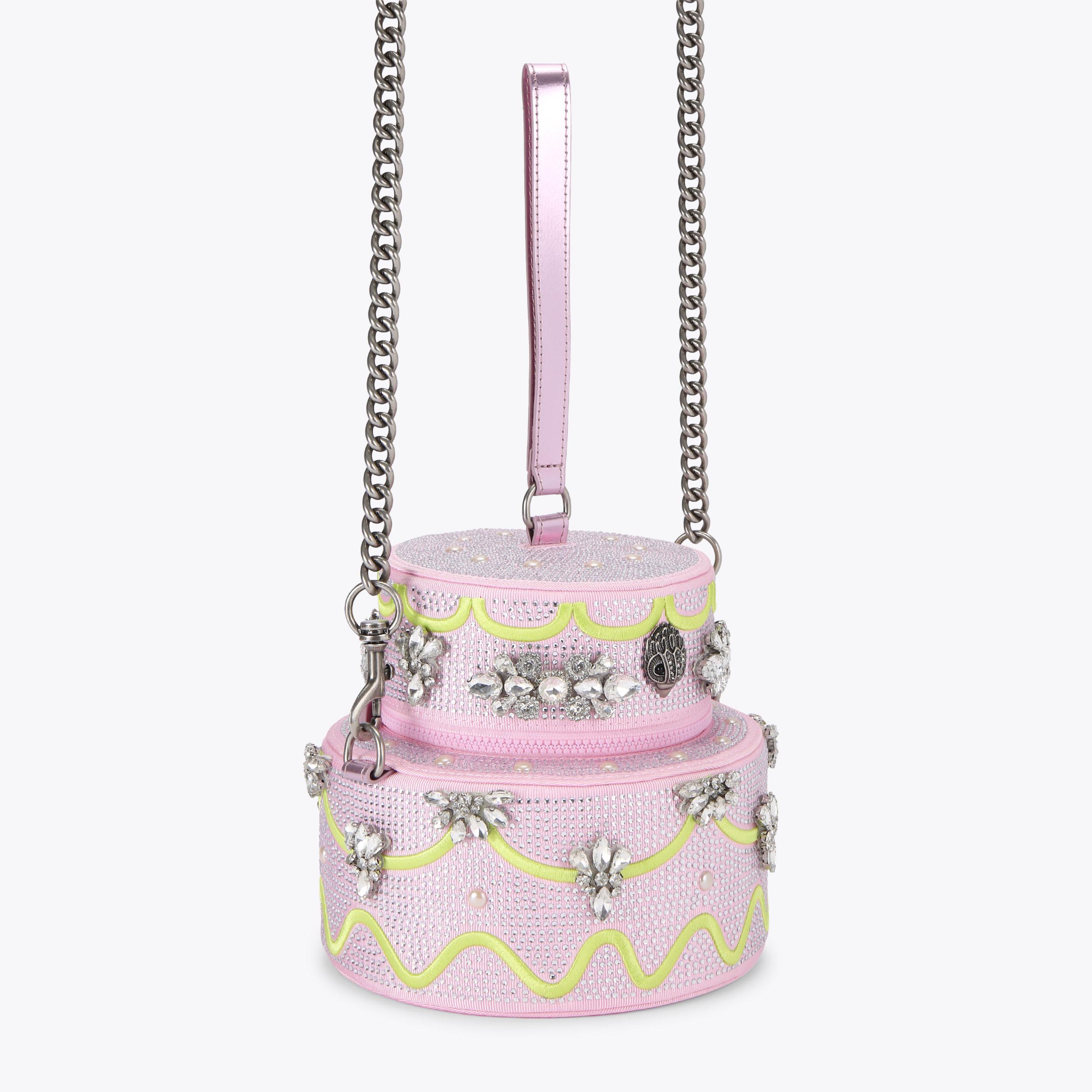 CAKE XBODY BAG Pale Pink Crystal Cake Bag by KURT GEIGER LONDON
