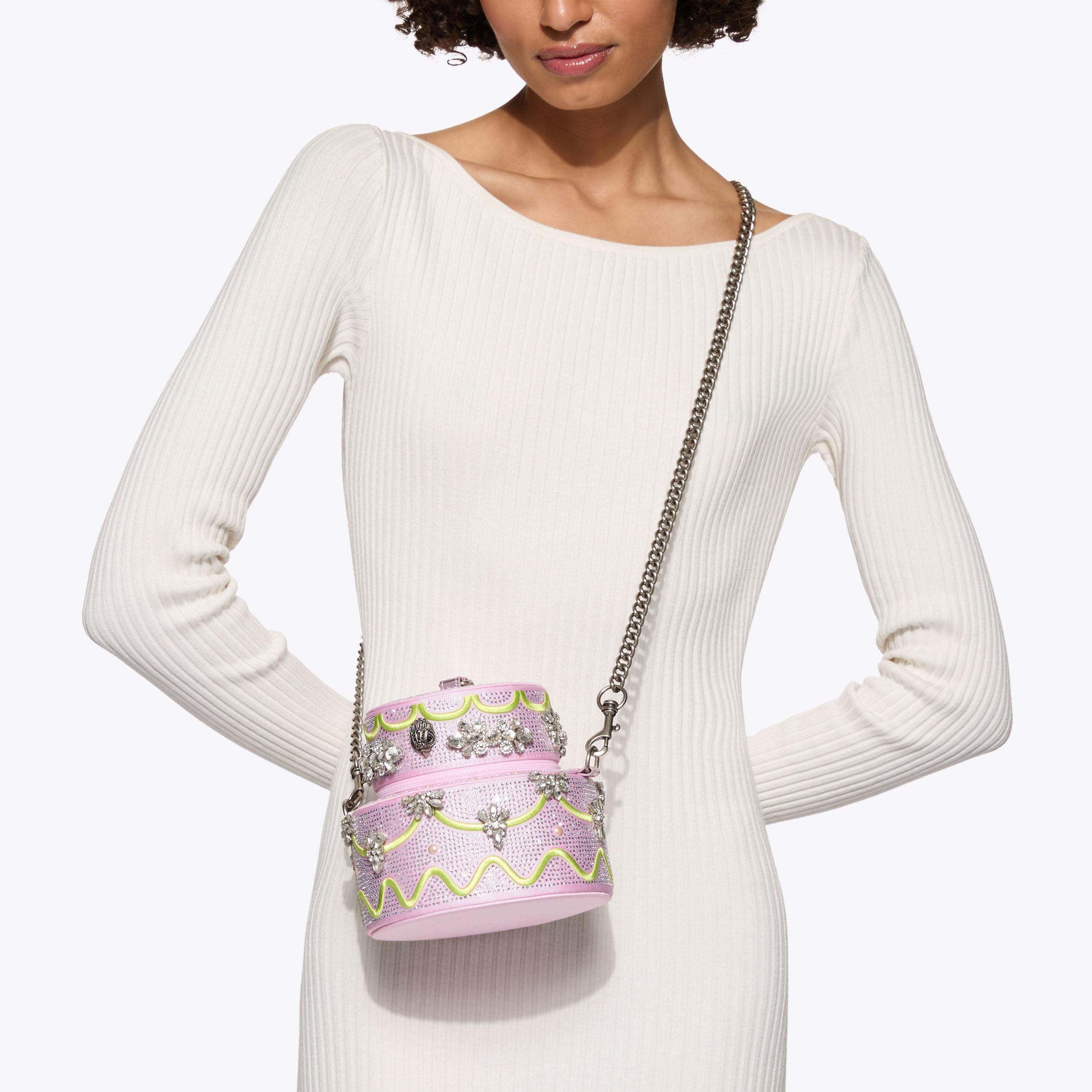 CAKE XBODY BAG Pale Pink Crystal Cake Bag by KURT GEIGER LONDON