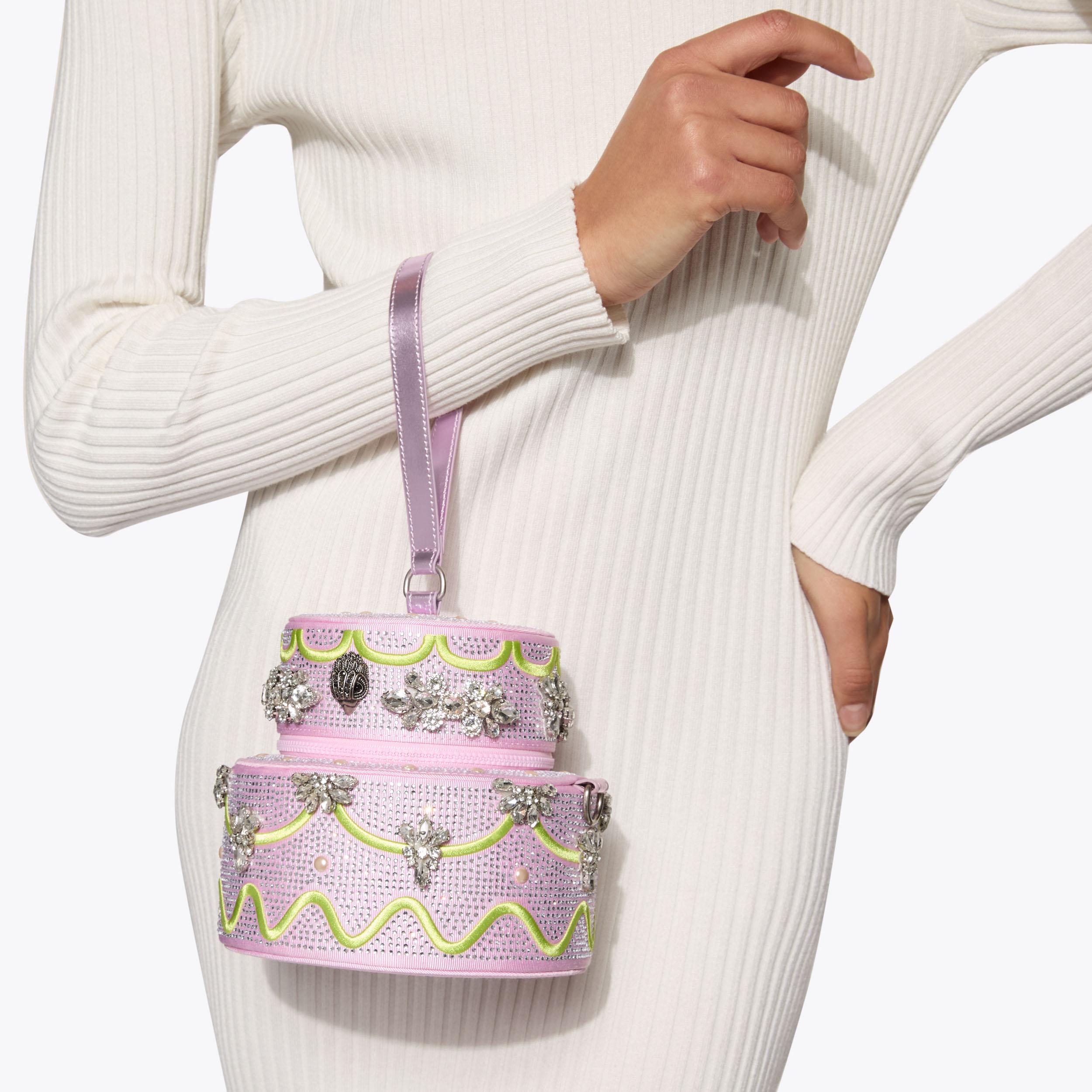 CAKE XBODY BAG Pale Pink Crystal Cake Bag by KURT GEIGER LONDON