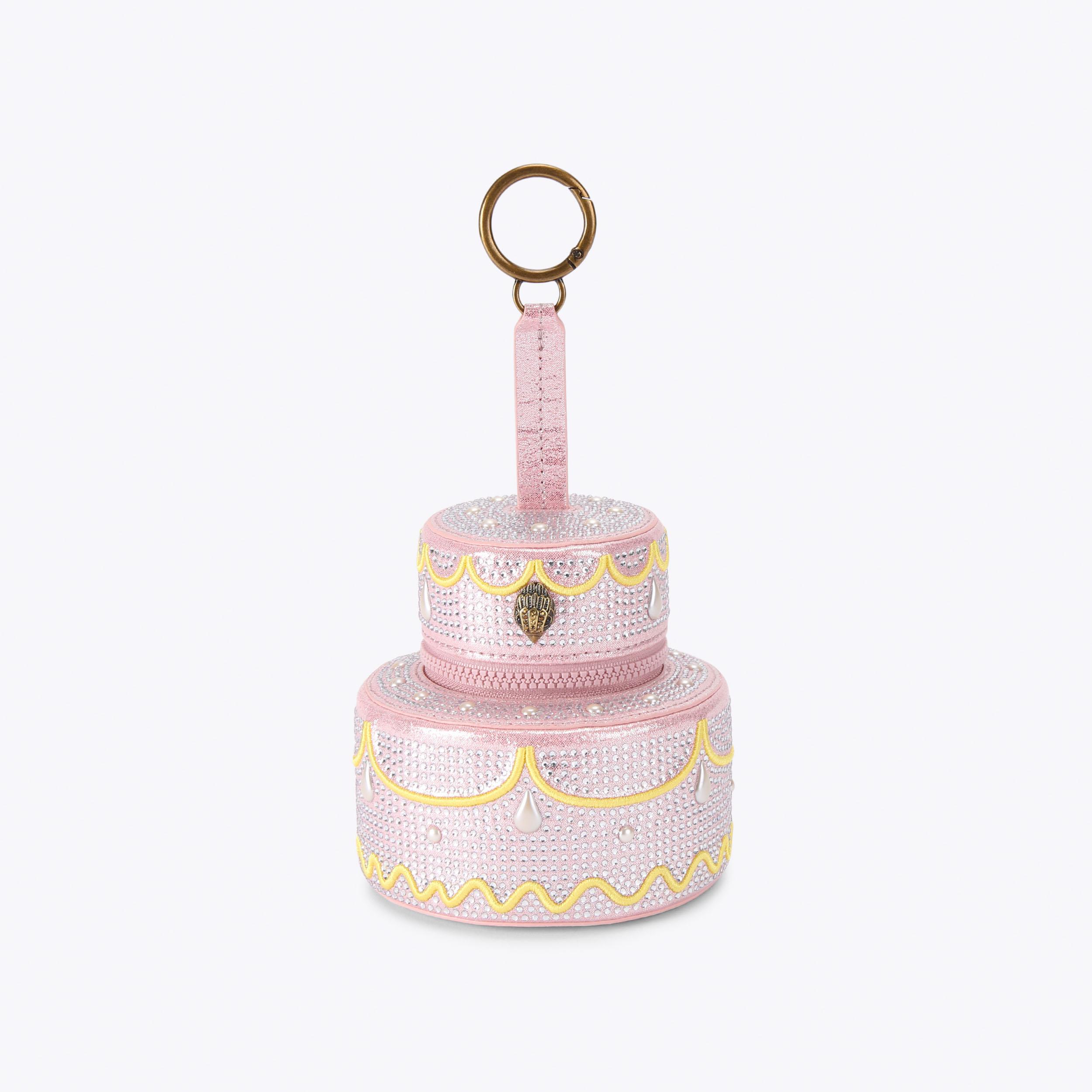 MINI CAKE CHARM Pale Pink Crystal Embellished Zipped Charm by KURT ...