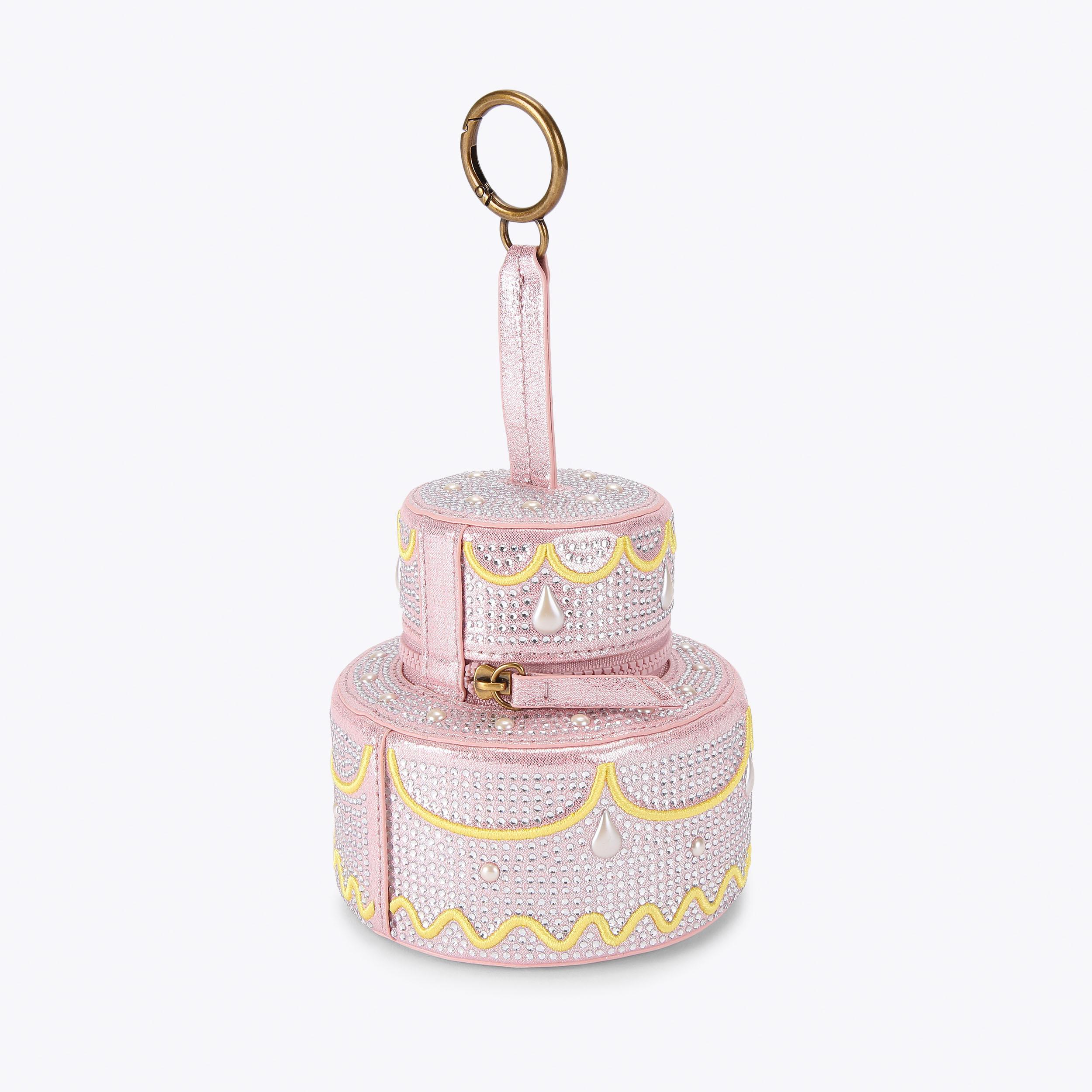 MINI CAKE CHARM Pale Pink Crystal Embellished Zipped Charm by KURT ...