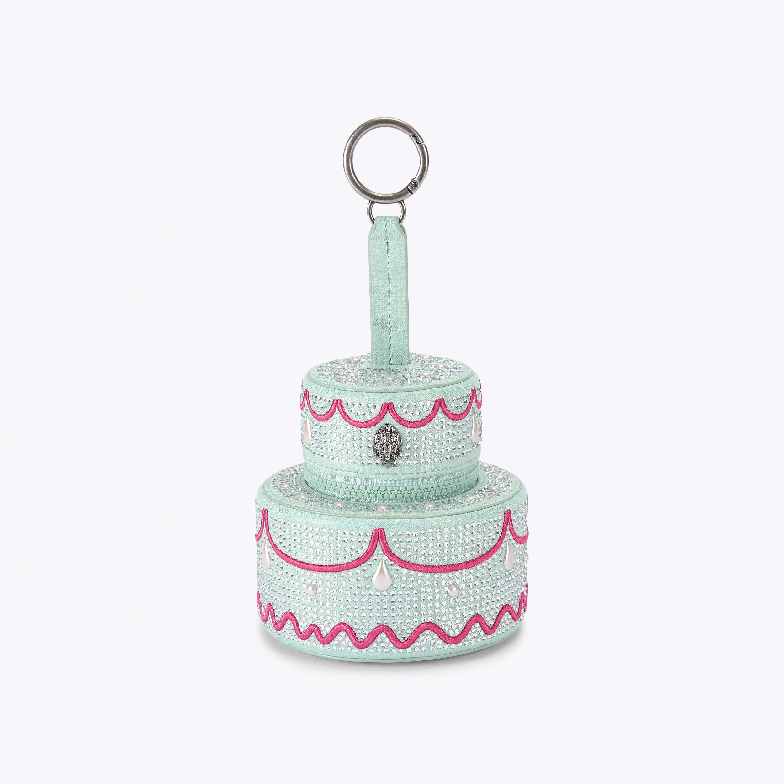 MINI CAKE CHARM Pale Pink Crystal Embellished Zipped Charm by KURT ...