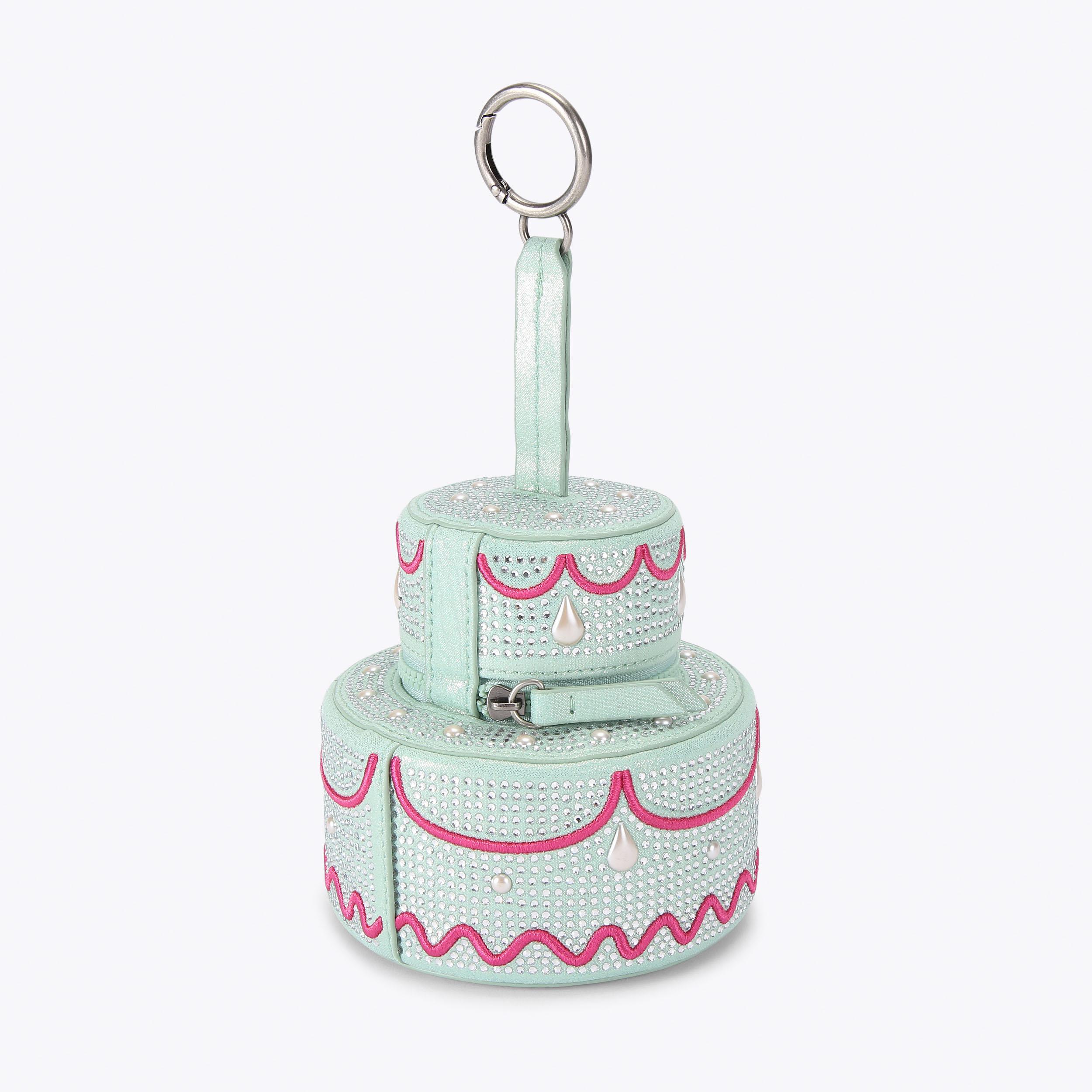 MINI CAKE CHARM Metallic Blue Cake Style Charm by KURT GEIGER LONDON