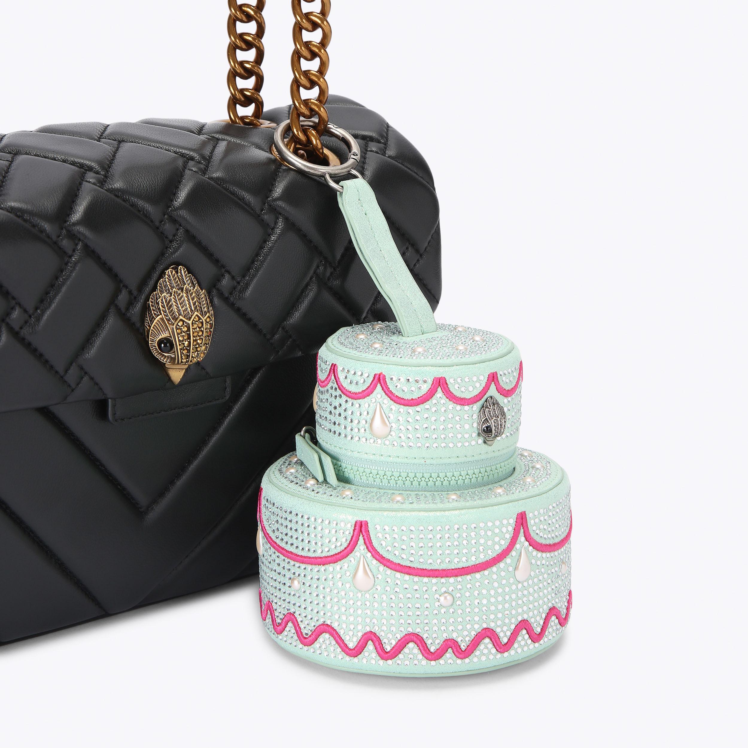 MINI CAKE CHARM Metallic Blue Cake Style Charm by KURT GEIGER LONDON