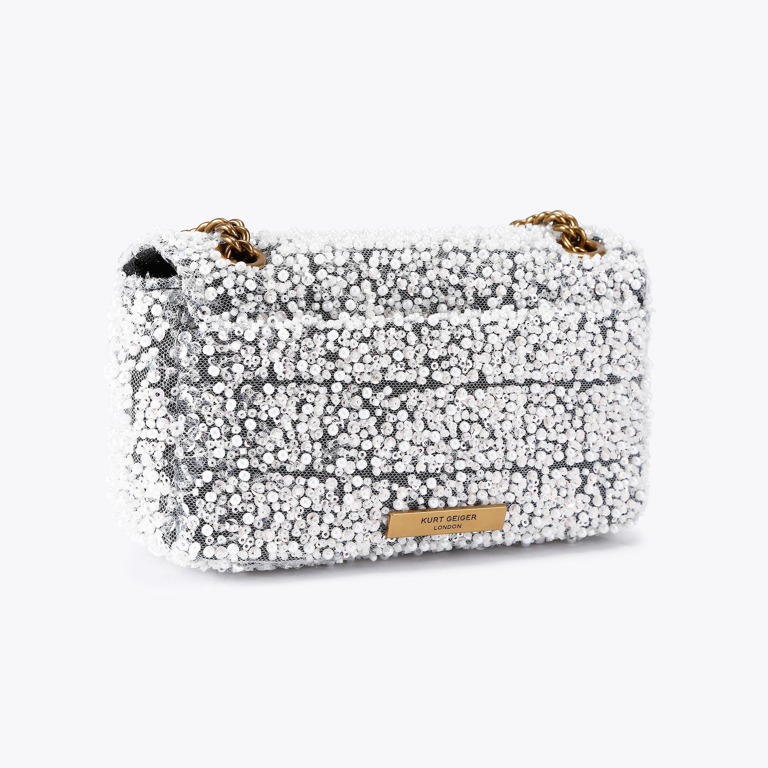 MINI PIMLICO BAG Pearl Beaded Cross Body Bag by KURT GEIGER LONDON
