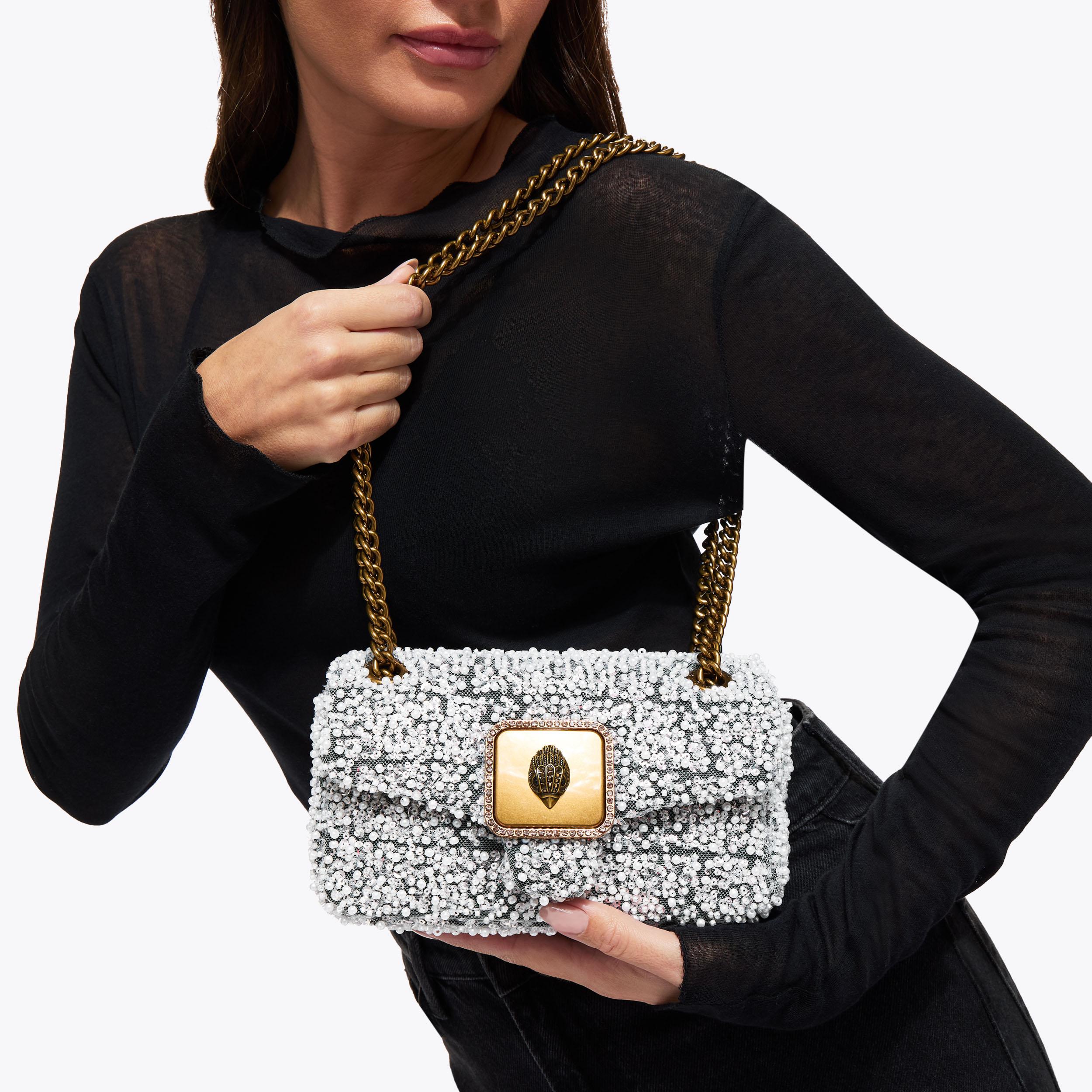 MINI PIMLICO BAG Pearl Beaded Cross Body Bag by KURT GEIGER LONDON