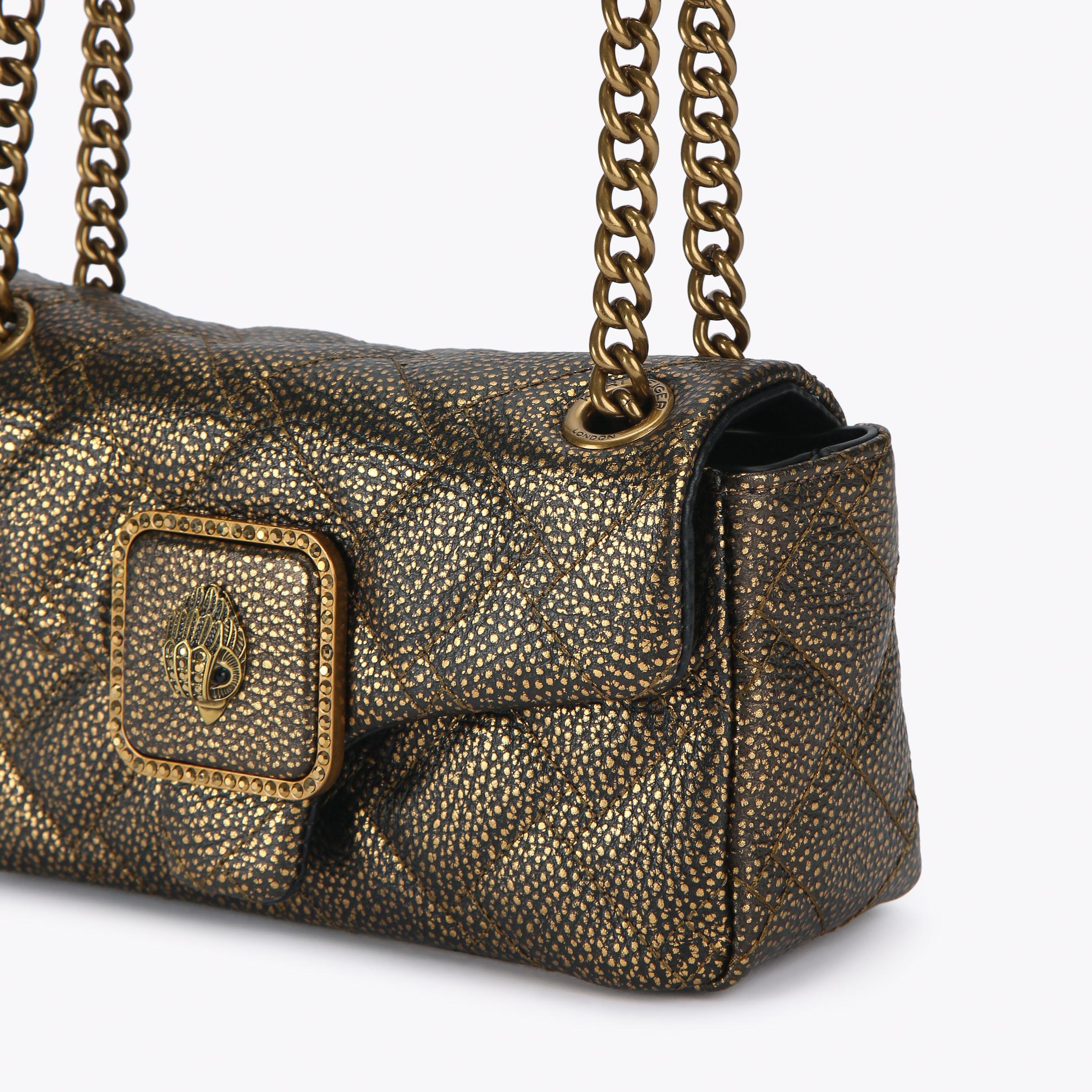 MINI PIMLICO BAG Bronze Metallic Cross Body Bag by KURT GEIGER LONDON