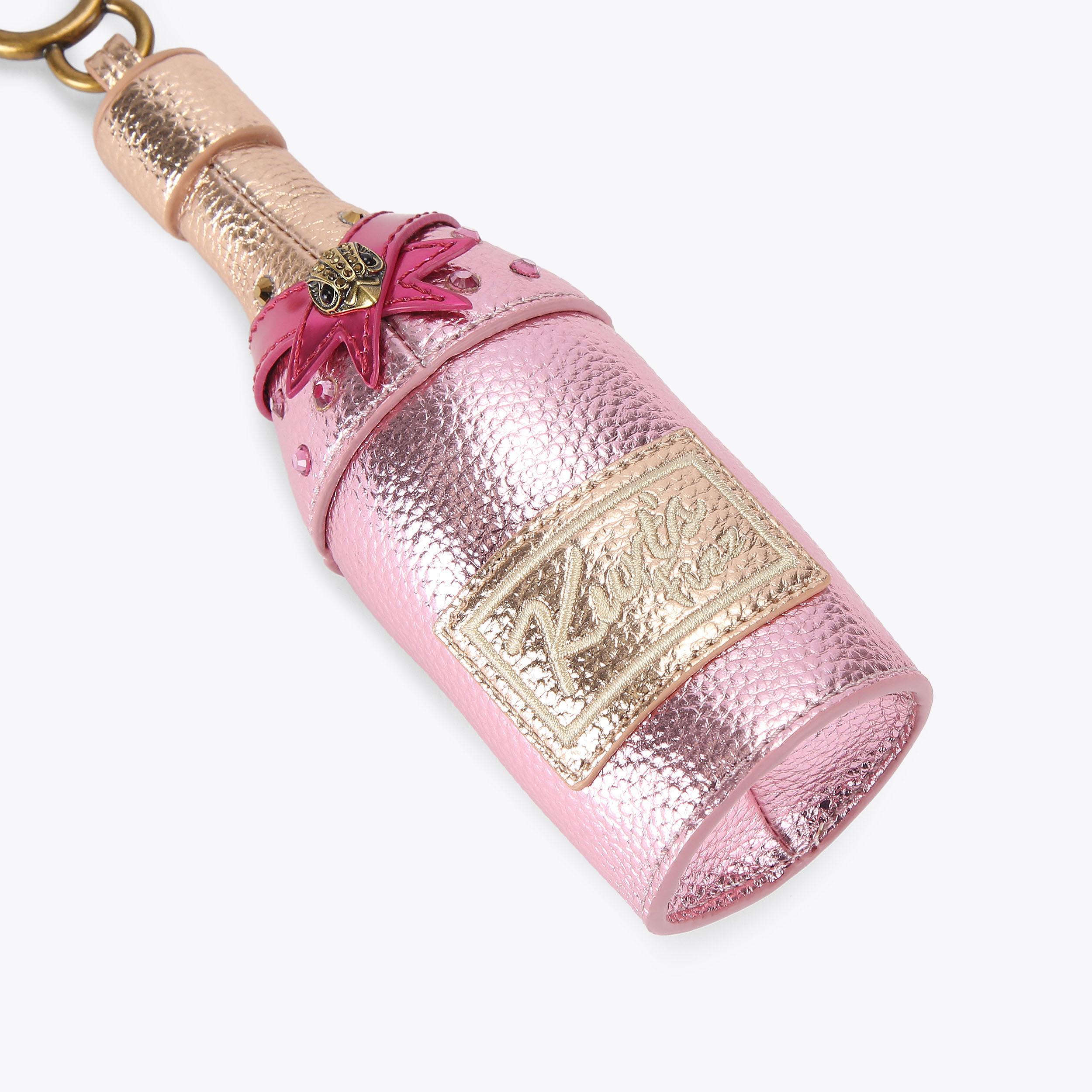 CHAMPAGNE BOTTLE CHARM Pebble Grain Bottle Charm by KURT GEIGER LONDON