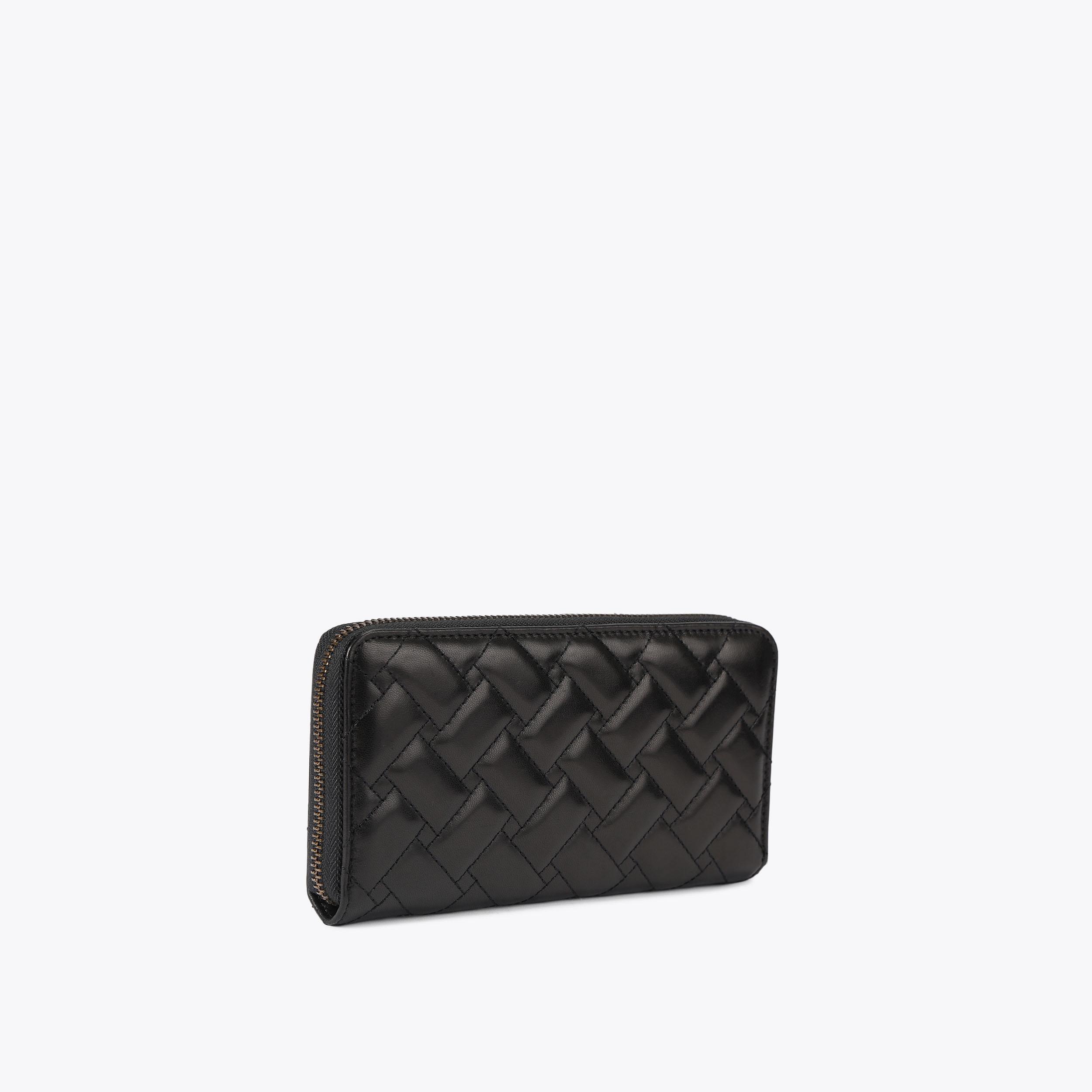 KENSINGTON ZIPAROUND KURT Black Quilted Zip Around Ours by KURT GEIGER ...