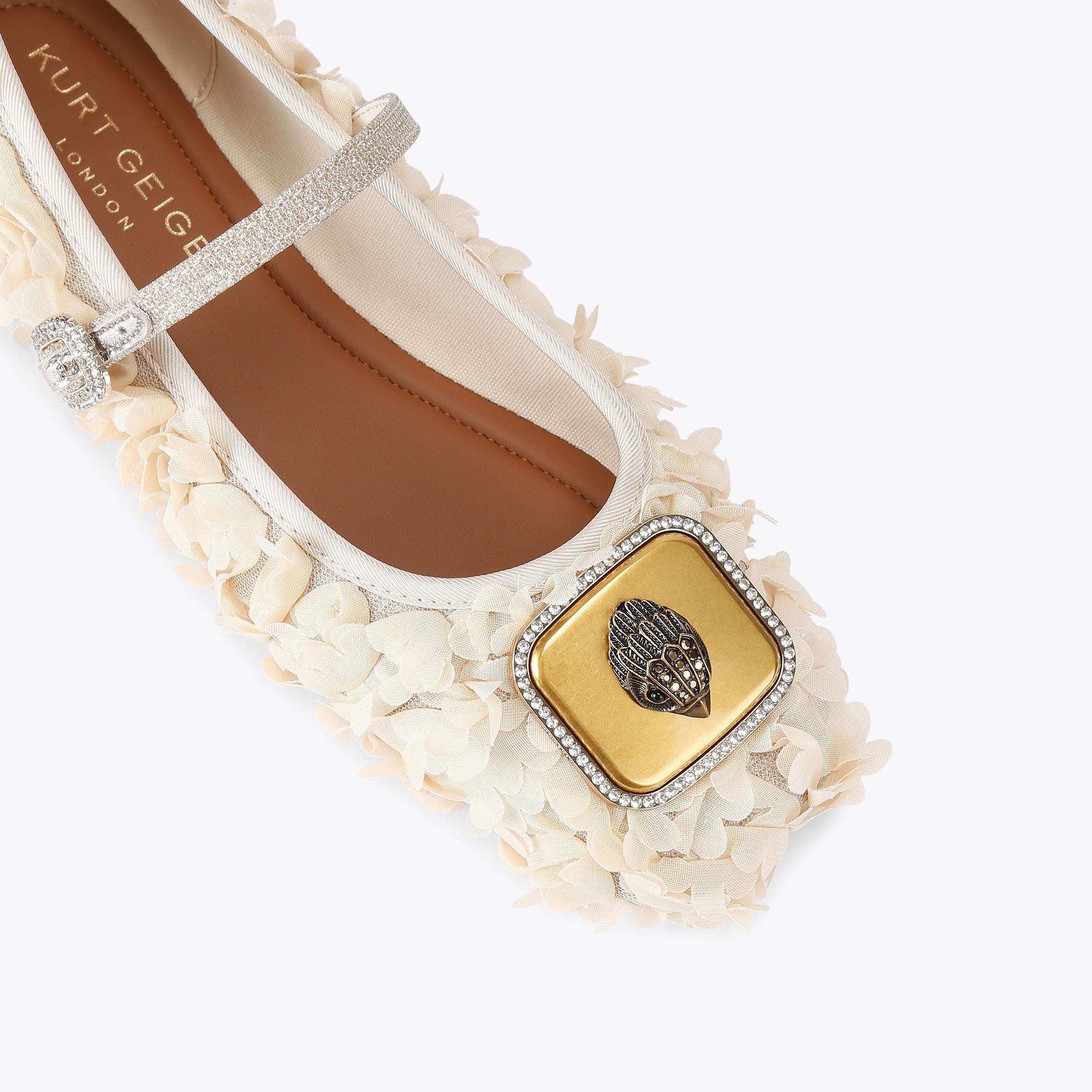PIMLICO BALLERINA Fabric Floral Ballerina Flat by KURT GEIGER LONDON