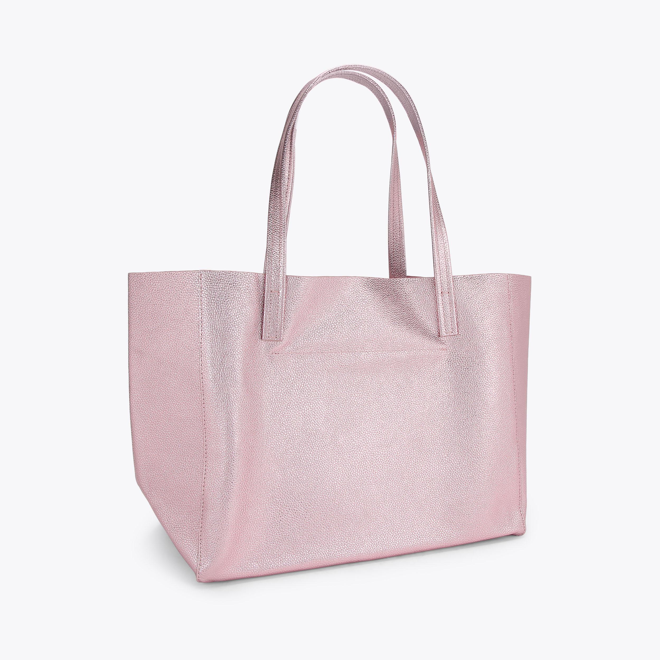 VIOLET LG TOTE Metallic Pink Tote Bag by KURT GEIGER LONDON