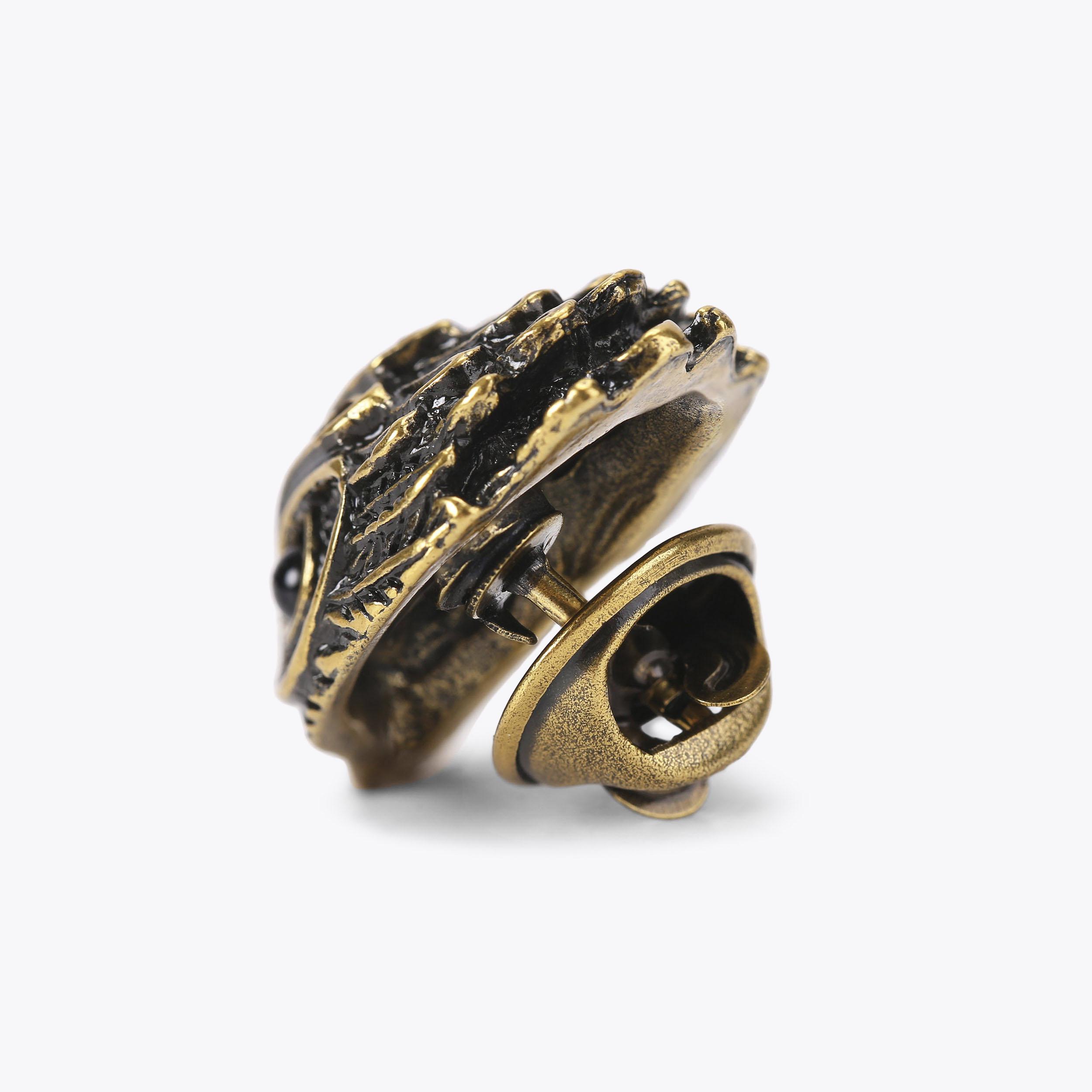 EAGLE PIN Antiqued Brass Eagle Head Pin Stud by KURT GEIGER LONDON