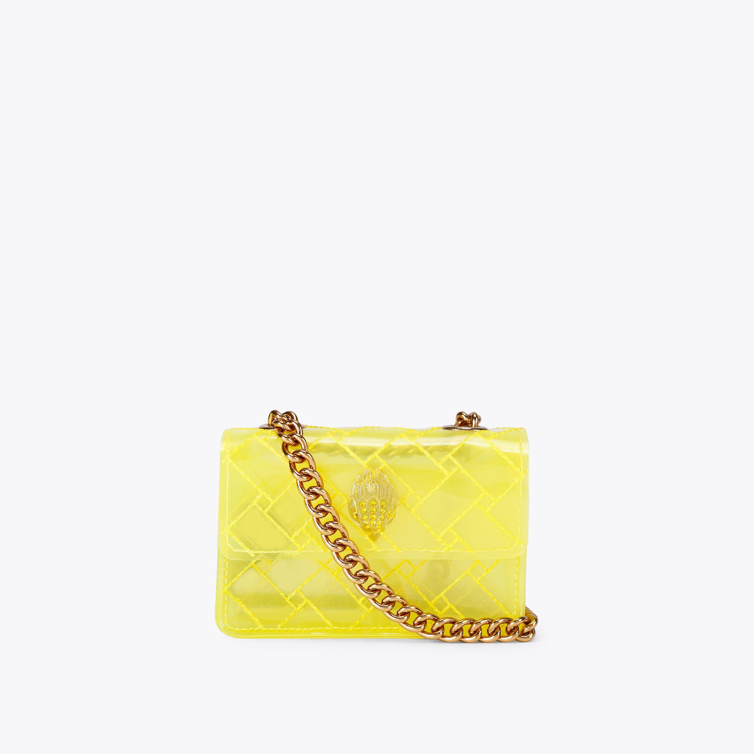 MICRO KENSINGTON Silver Glitter Micro Bag by KURT GEIGER LONDON