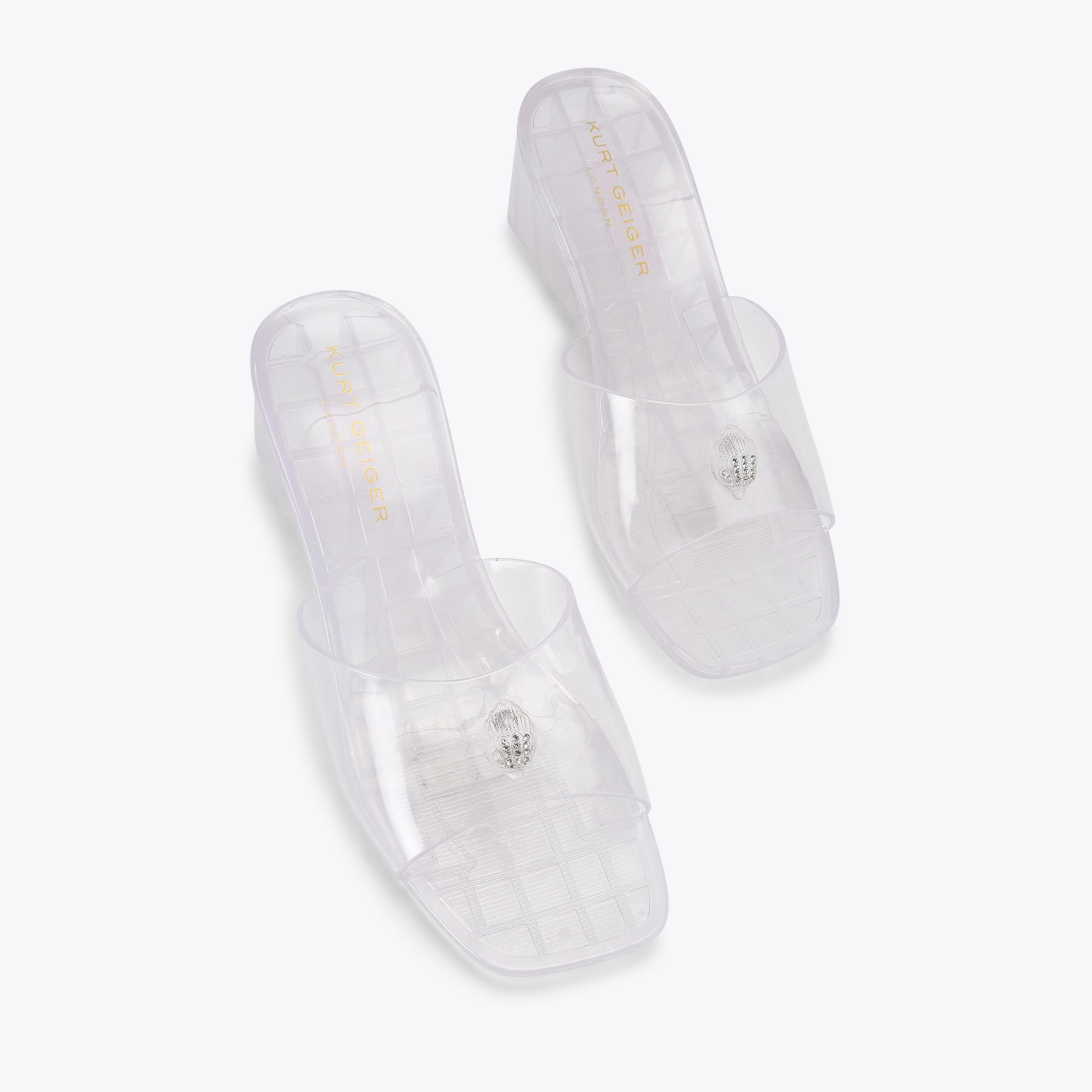 MADDISON WEDGE MULE Clear Perspex Wedge Heels by Kurt Geiger London