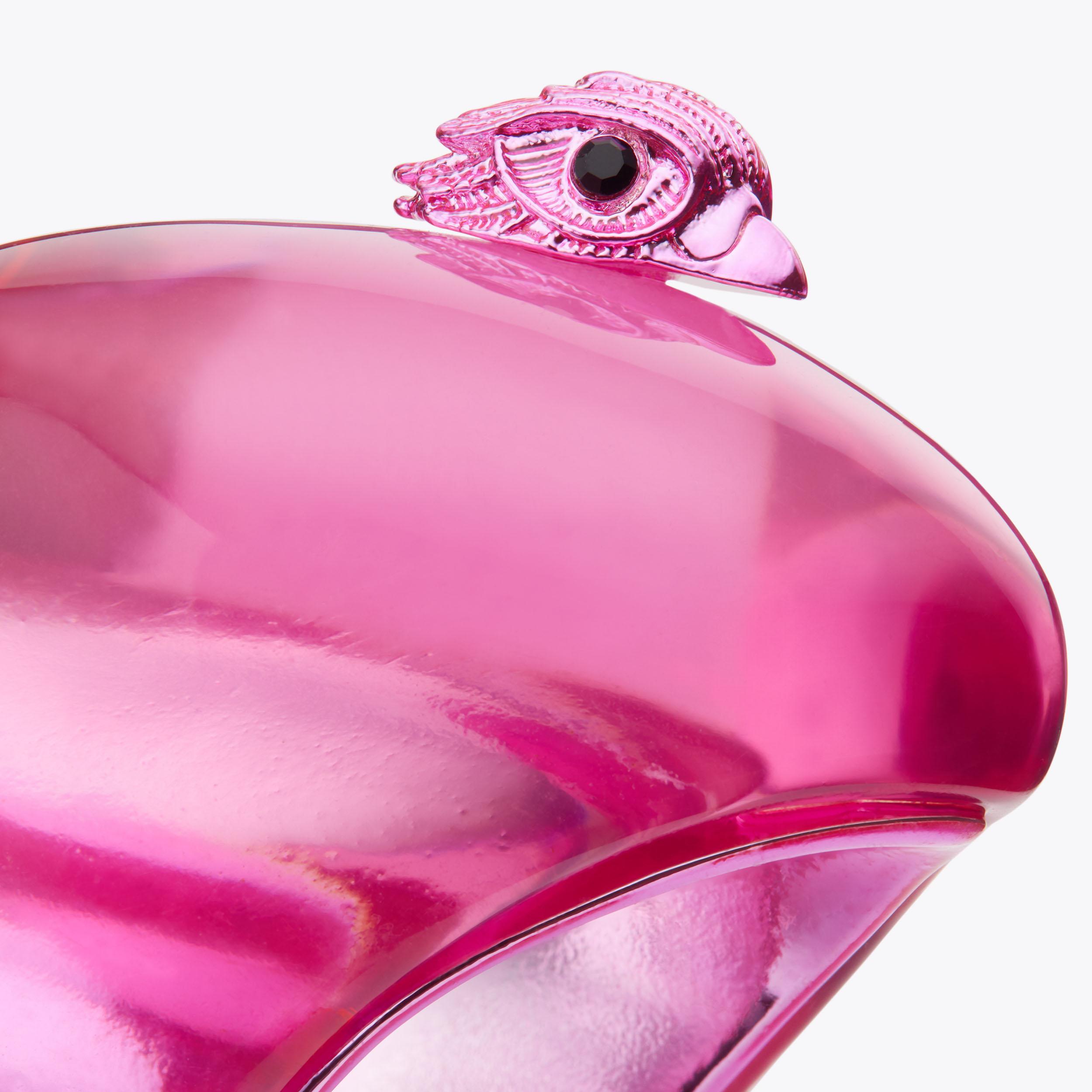 RESIN HEART EAGLE RING Pink Translucent Resin Ring by Kurt Geiger London