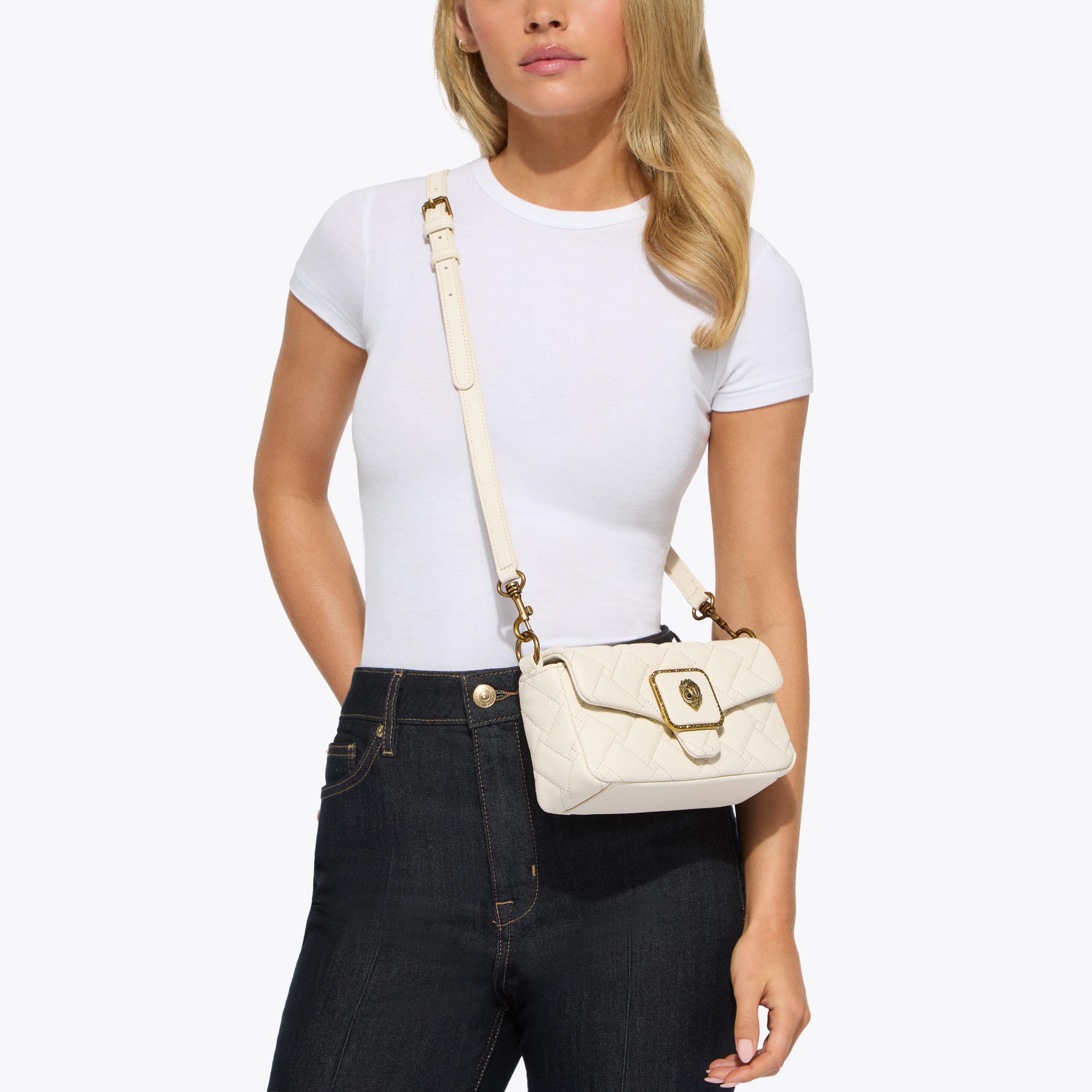 MINI PIMLICO BAG ST Bone Pebble Grain Cross Body Bag by Kurt Geiger London