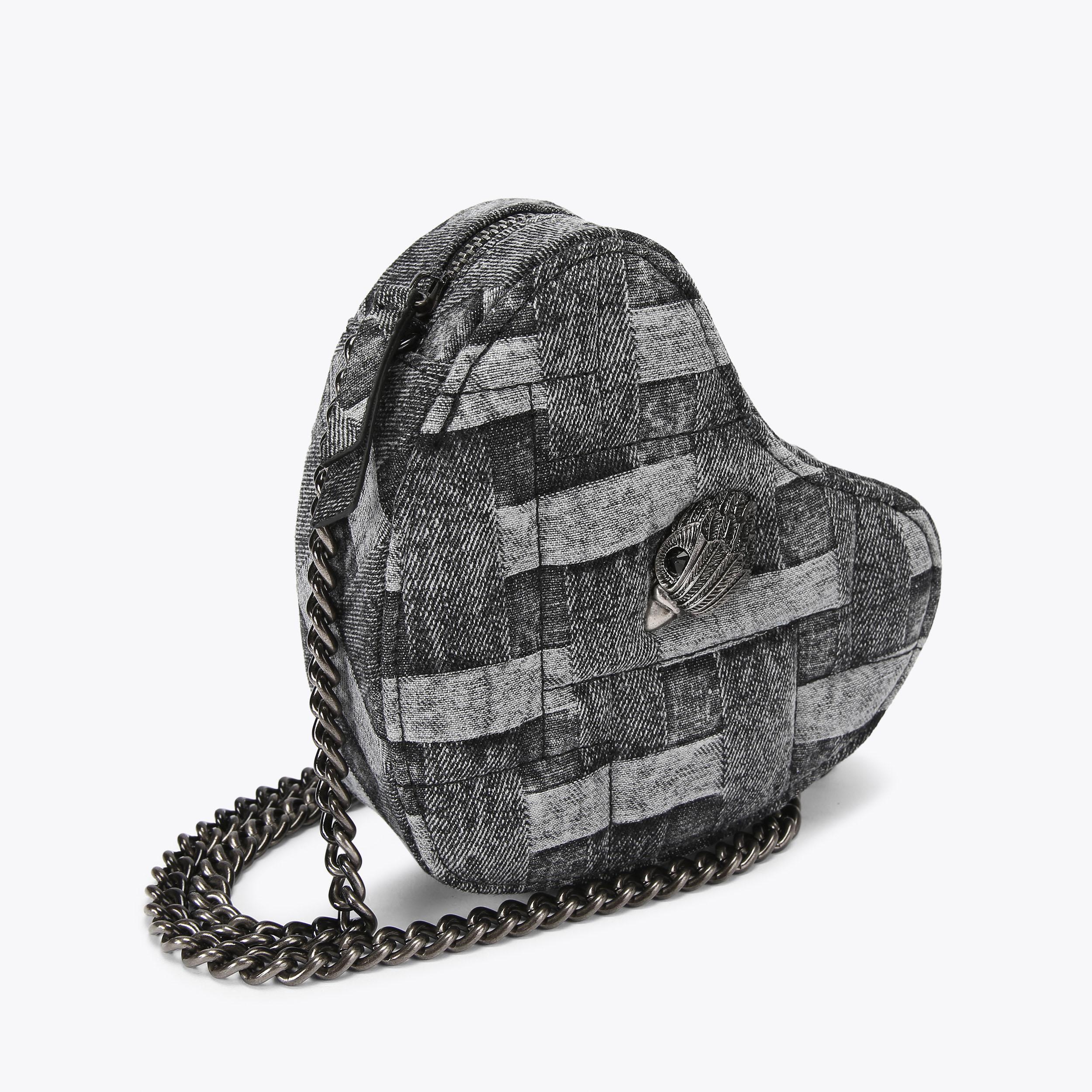 KENSINGTON HEART X BODY Dark Denim Cross Body Purse by KURT GEIGER LONDON