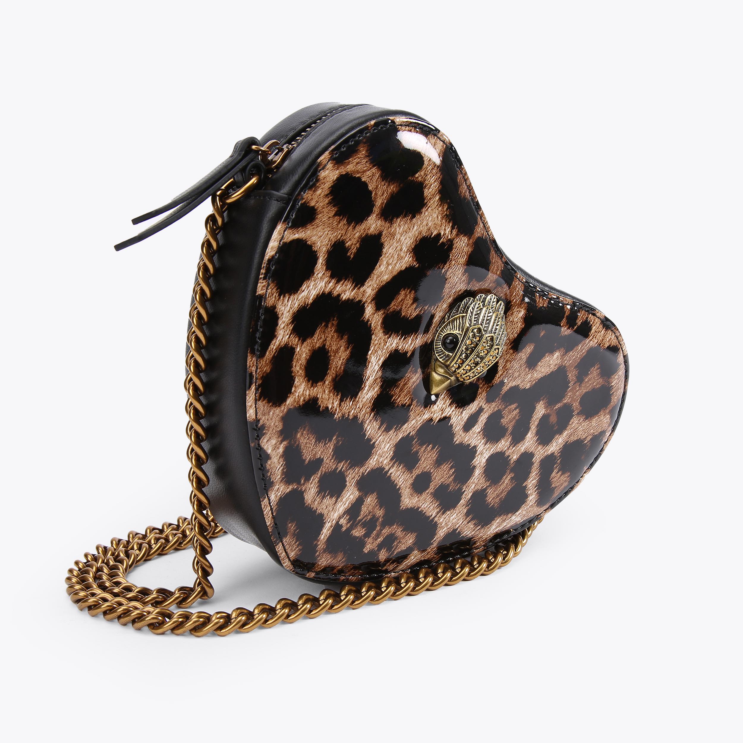 KENSINGTON HEART X BODY Leopard Print Heart Cross Body Purse by KURT ...