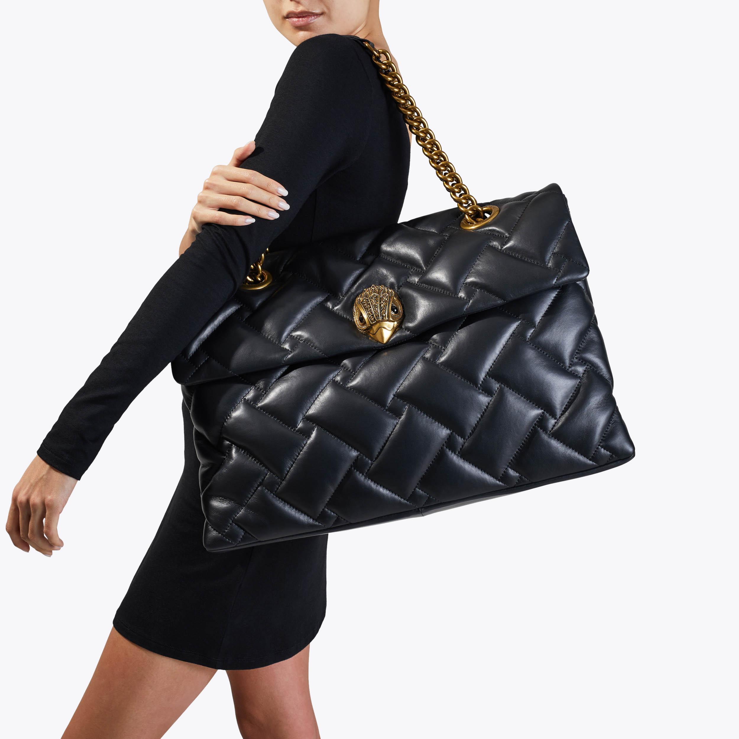 MACRO KENSINGTON SOFT BAG Black Quilted Leather Oversized Purse by KURT ...