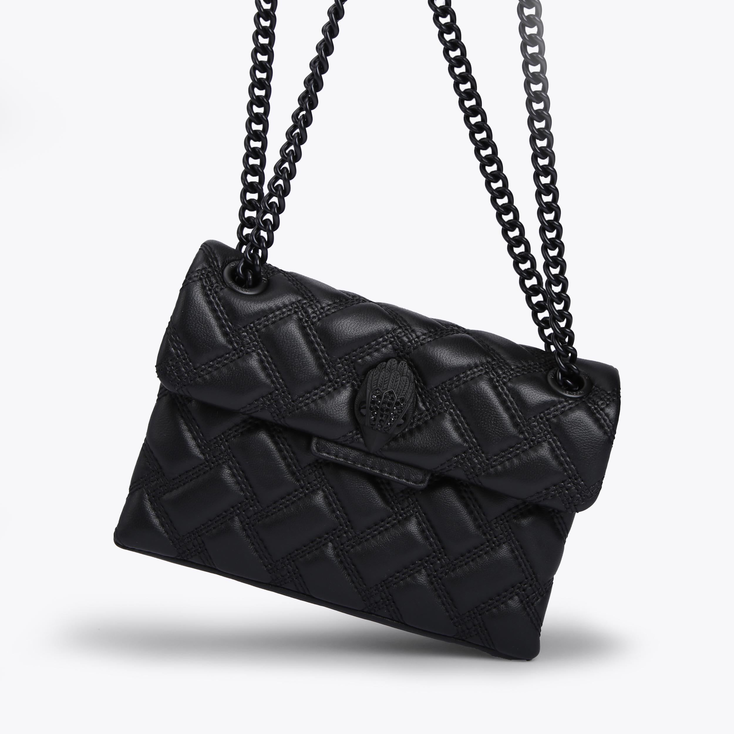 MINI KENSINGTON DRENCH Black Quilted Leather Mini Purse by KURT GEIGER ...