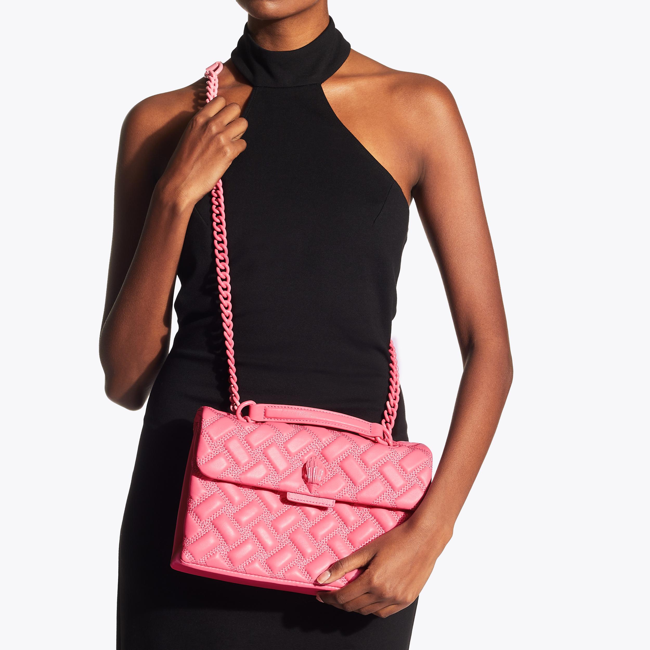 KENSINGTON BAG DRENCH Pink Leather Drench Purse by KURT GEIGER LONDON